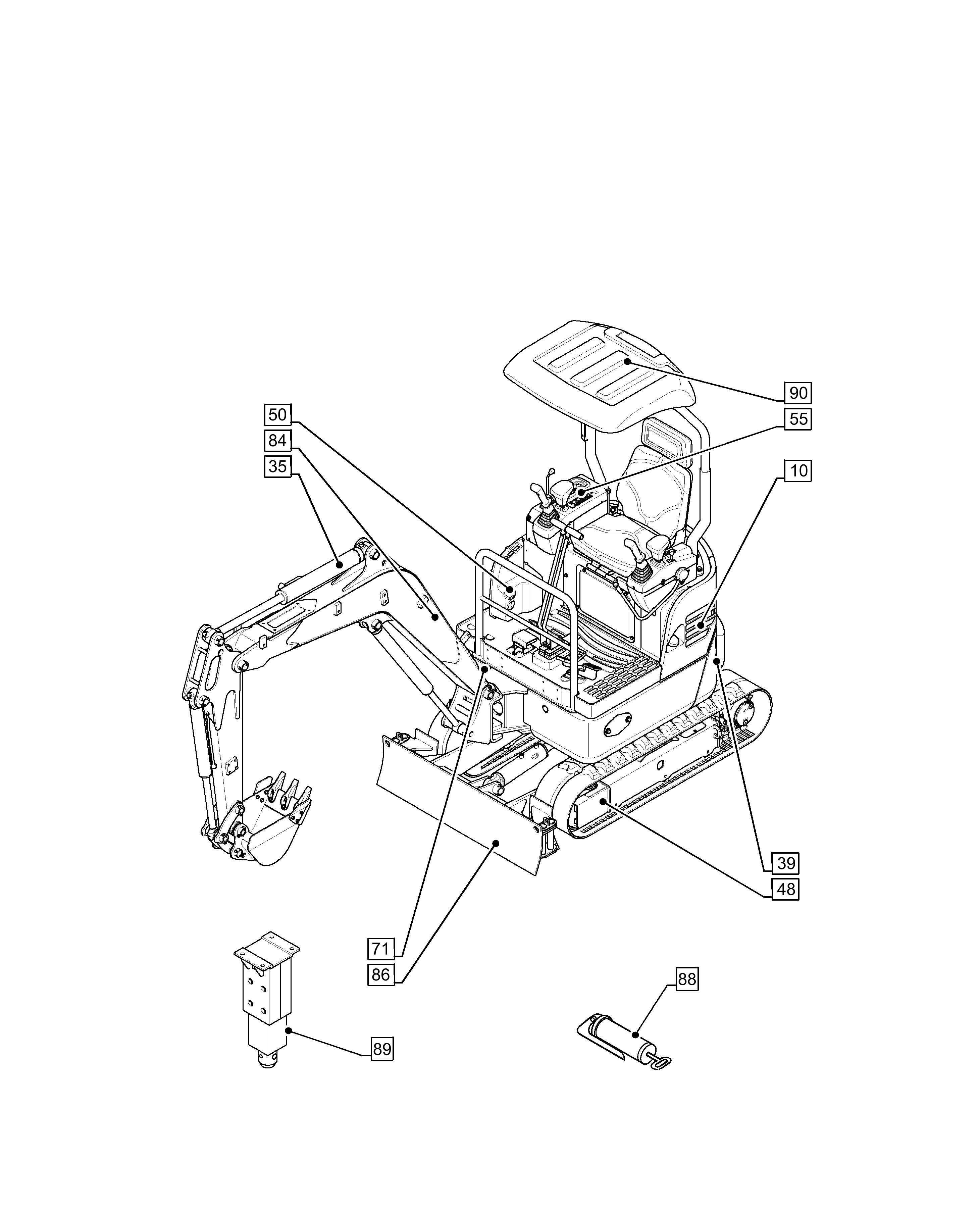 New Holland E18C - MINI CRAWLER EXCAVATOR, CAB - TIER 4(02/17 - ) Parts ...