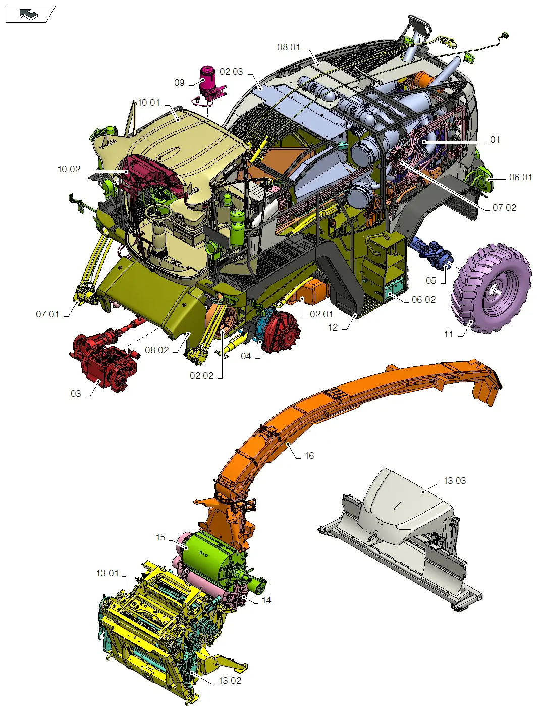 New Holland FR9040 - FORAGE HARVESTER(01/07 - 12/12) Parts Diagrams