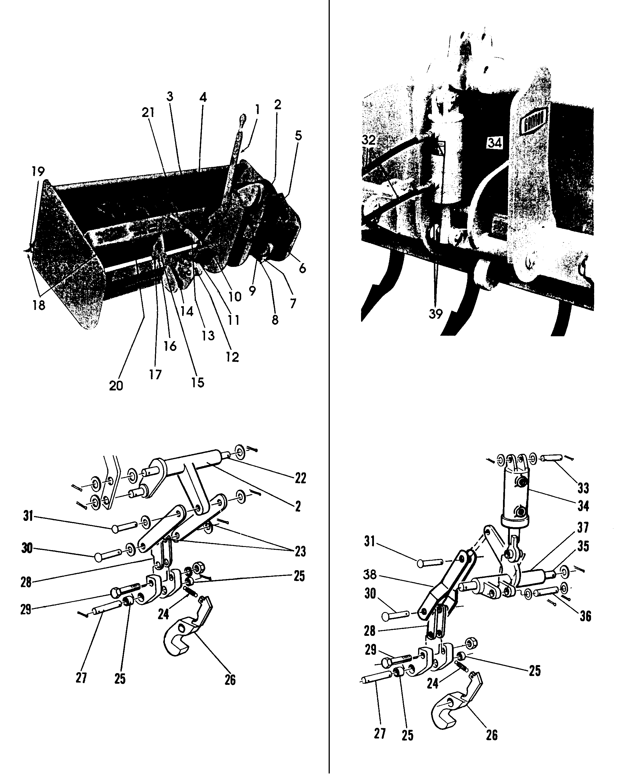 New Holland H-420L - GANNON HYDRAULIC SCRAPER(01/66 - 12/79) Parts Diagrams