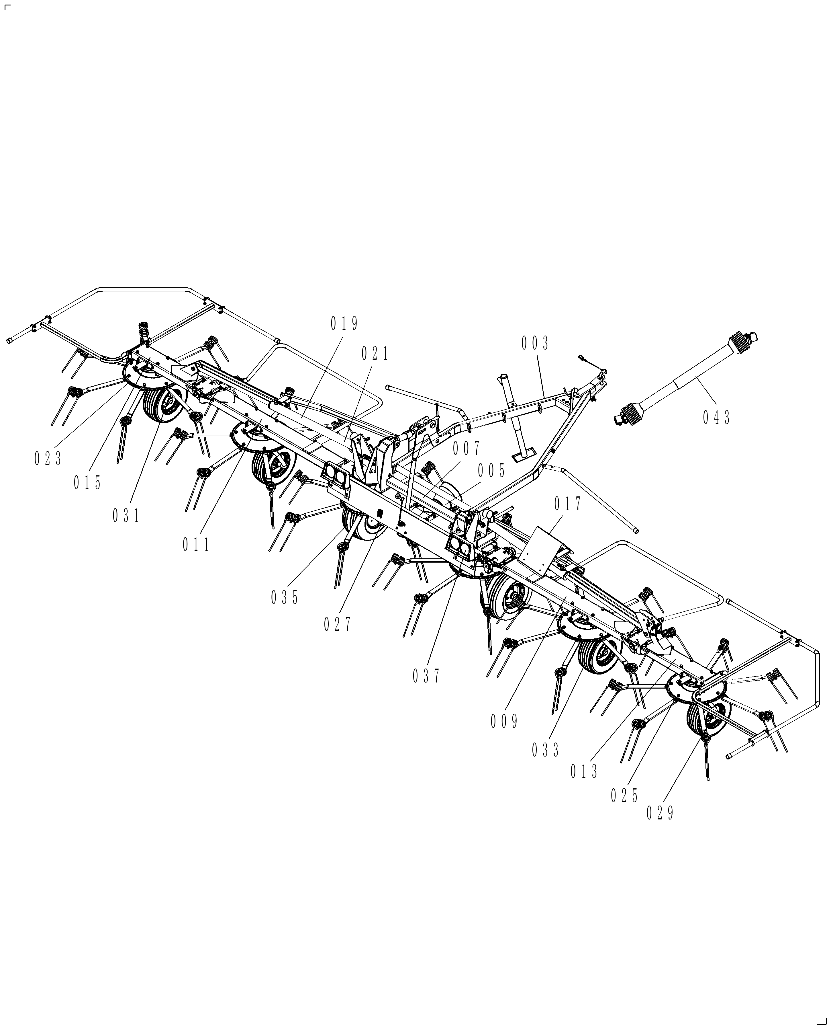 New Holland H5270 - NH HAY TEDDER(10/08 - 12/13) Parts Diagrams