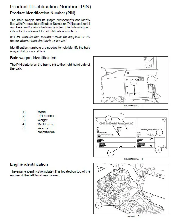 New Holland H9870 - SELF-PROPELLED BALE WAGON(06/07 - 12/14) Parts Diagrams