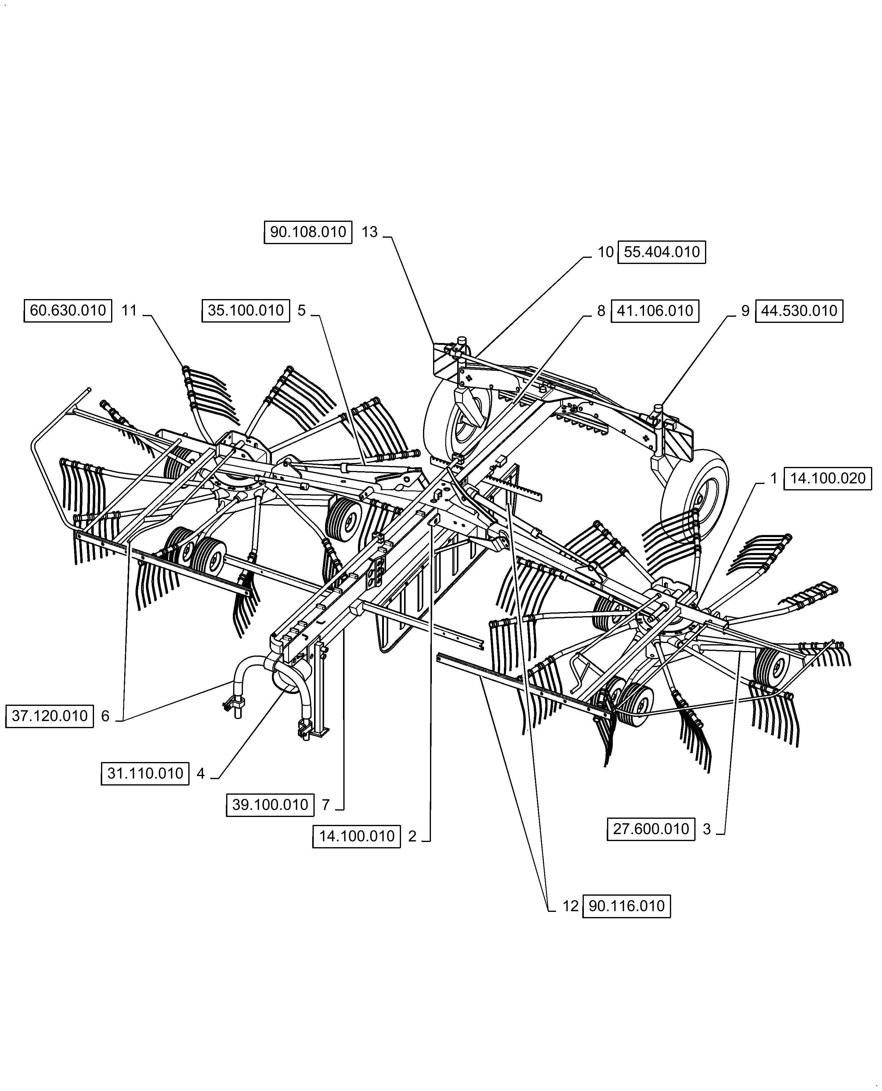 New Holland PROROTOR 3226 - CENTER DELIVERY TWIN ROTOR RAKE(11/11 ...
