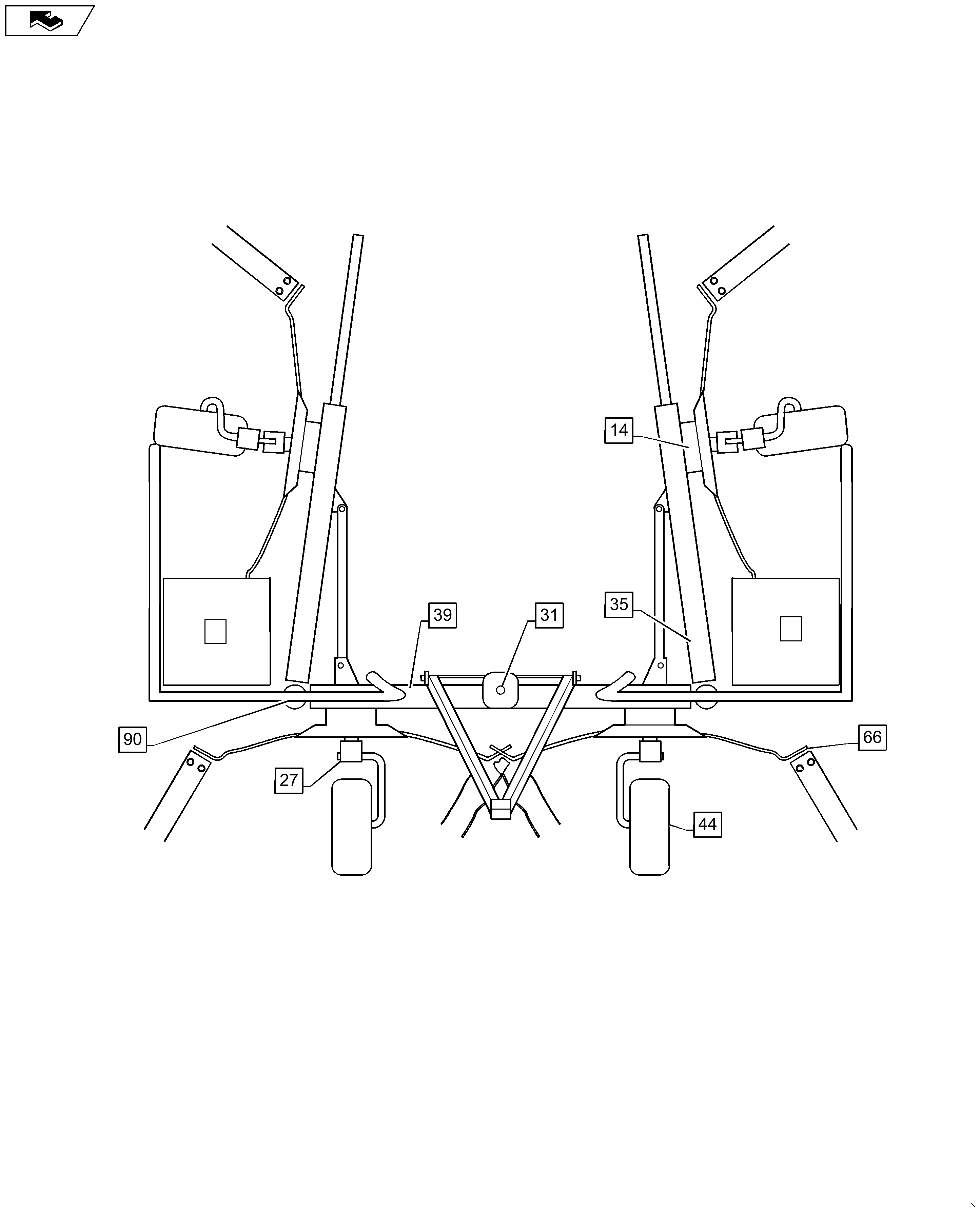 New Holland PT3417 - TEDDER, 4 ROTOR, 17FT(02/13 - ) Parts Diagrams