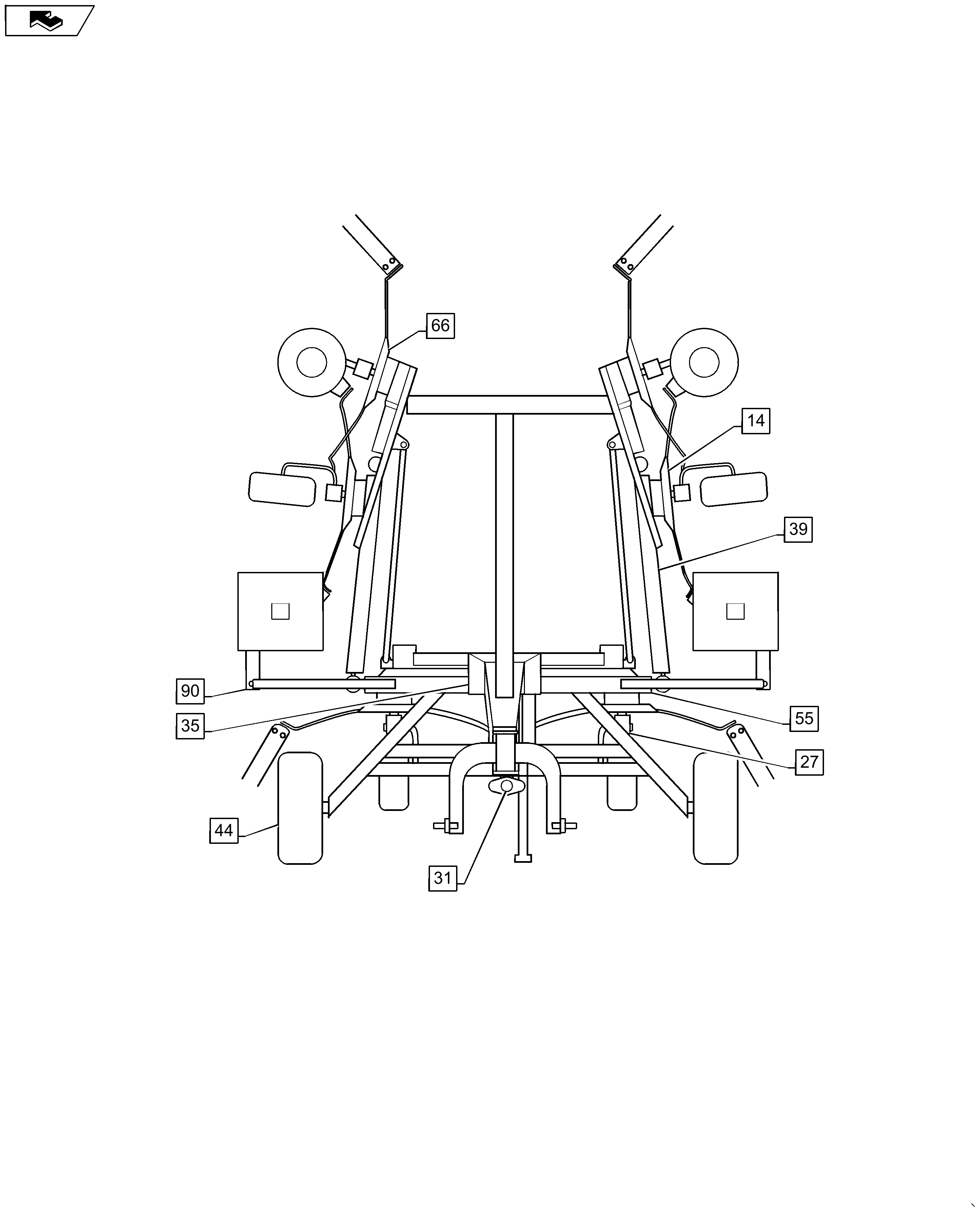 New Holland PT3836 - TEDDER, 8 ROTOR, 36FT(02/13 - ) Parts Diagrams