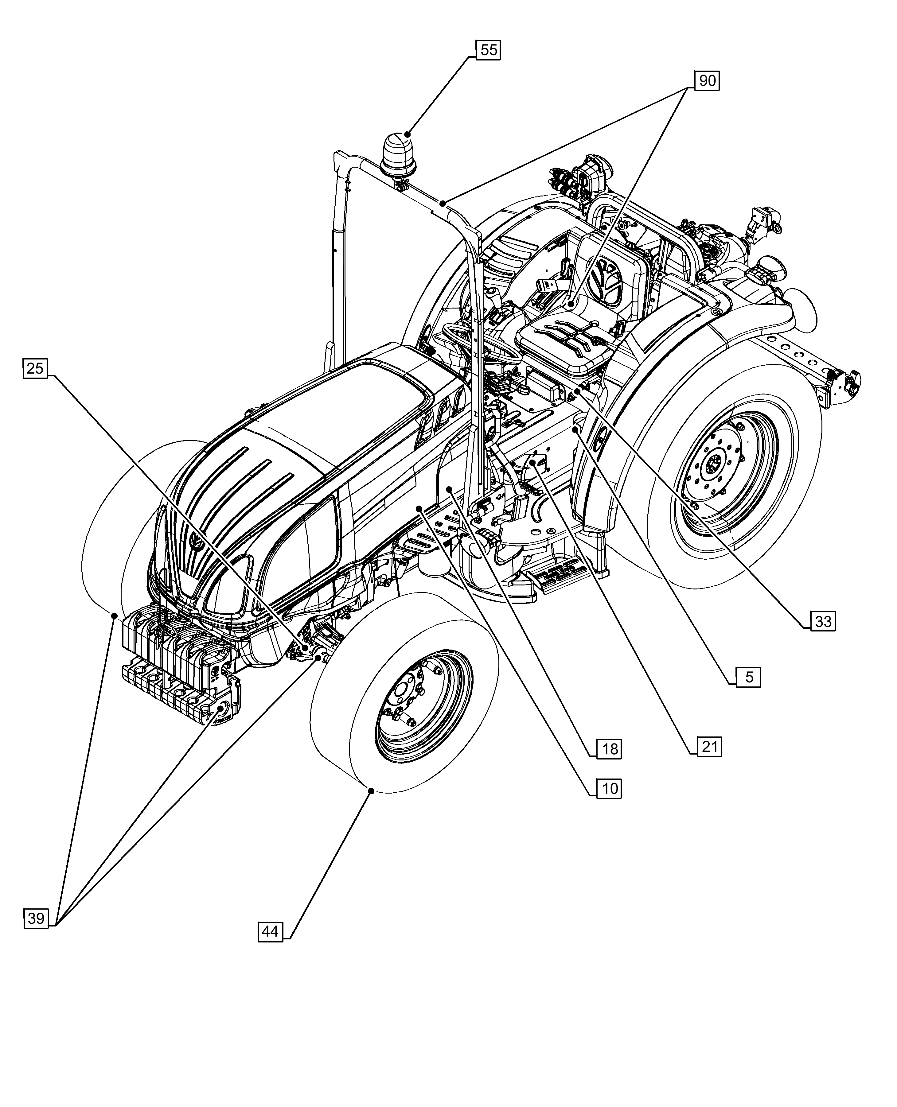 New Holland T3.70F - TRACTOR - TIER 4A(09/18 - ) Parts Diagrams