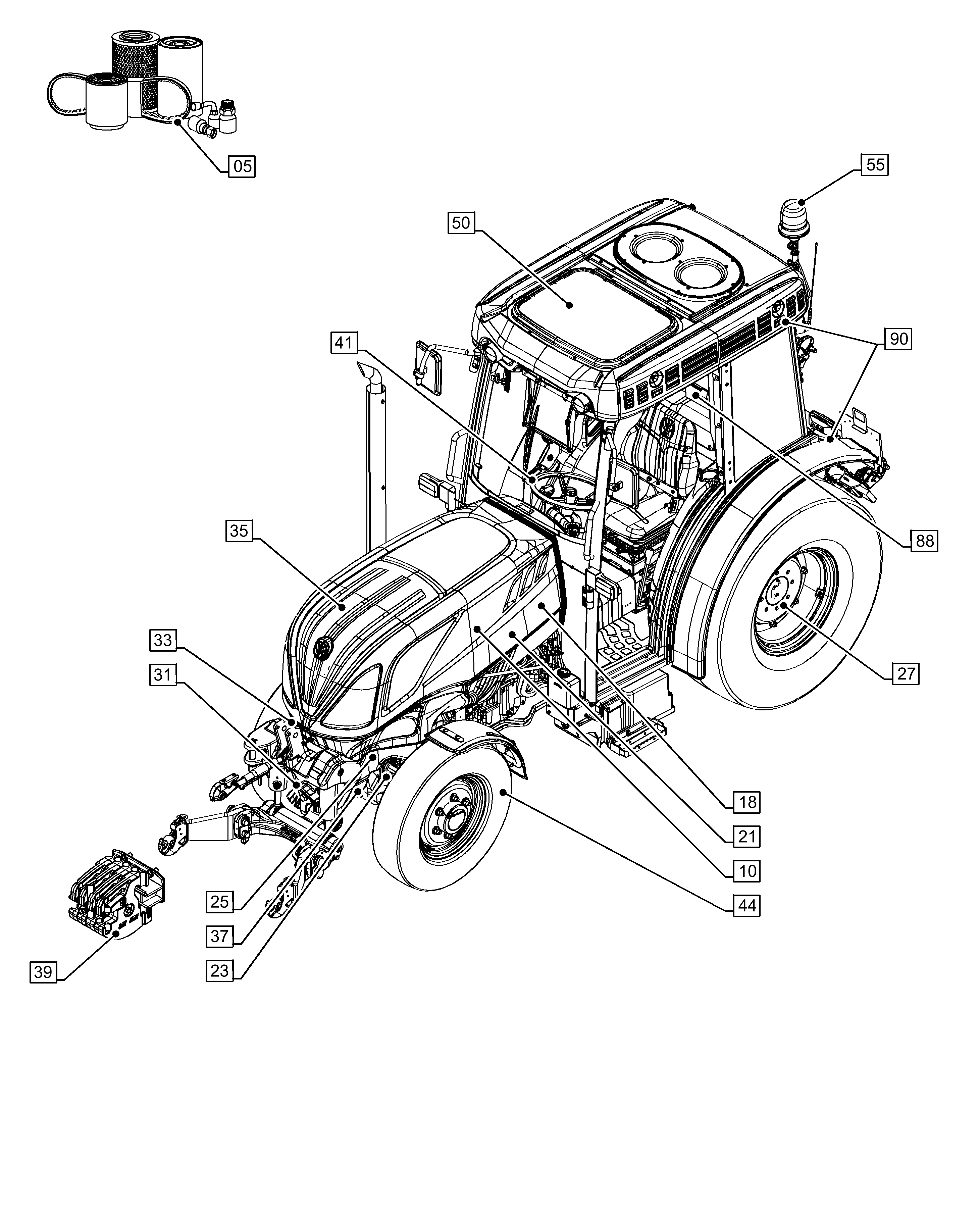 New Holland T4.110V - SPECIAL TRACTOR - W/CAB - TIER 4A - MY18(09/17 ...