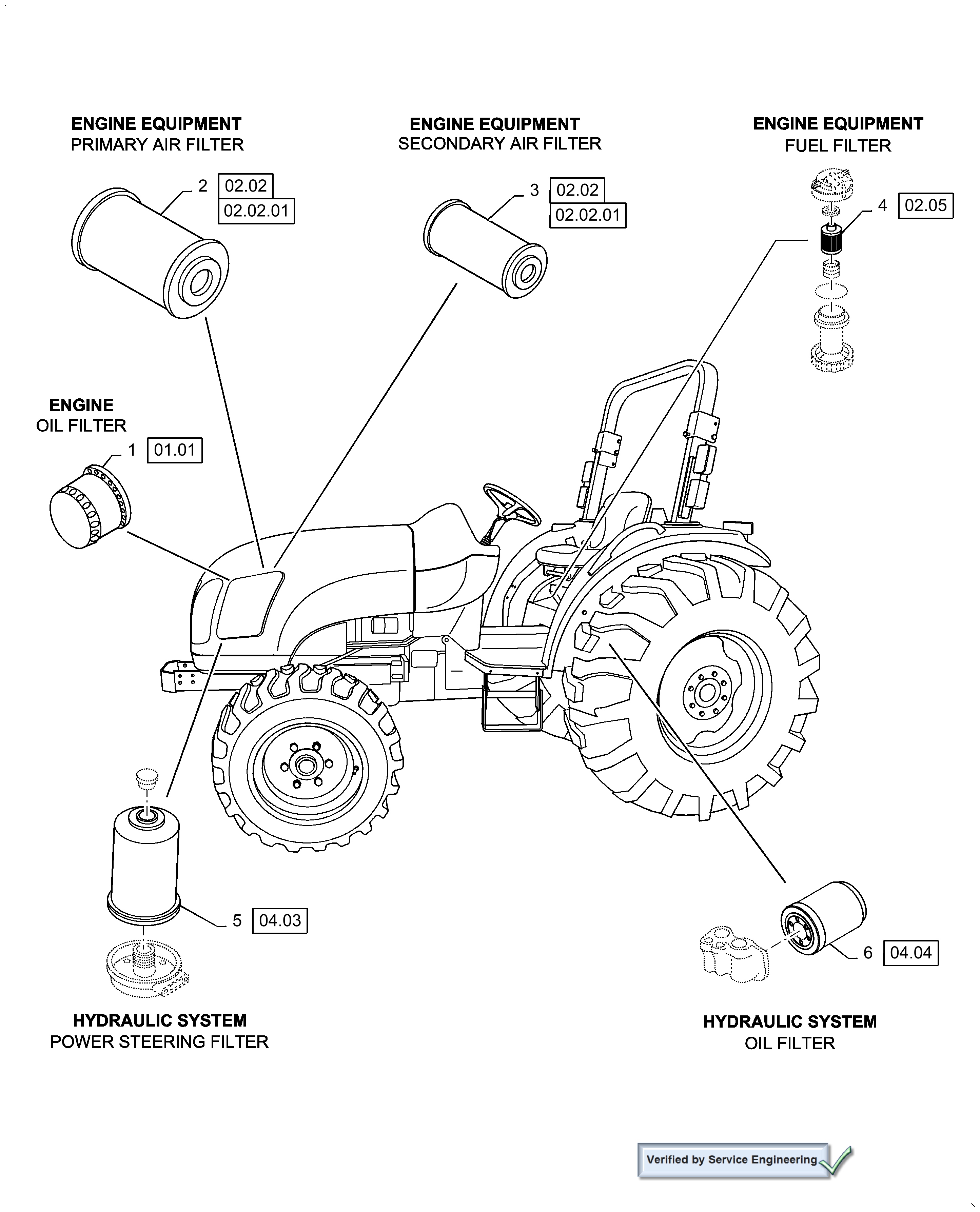 New Holland TC55DA - 4 CYL COMPACT TRACTOR W/SSS - PIN HX10001 & ABOVE ...