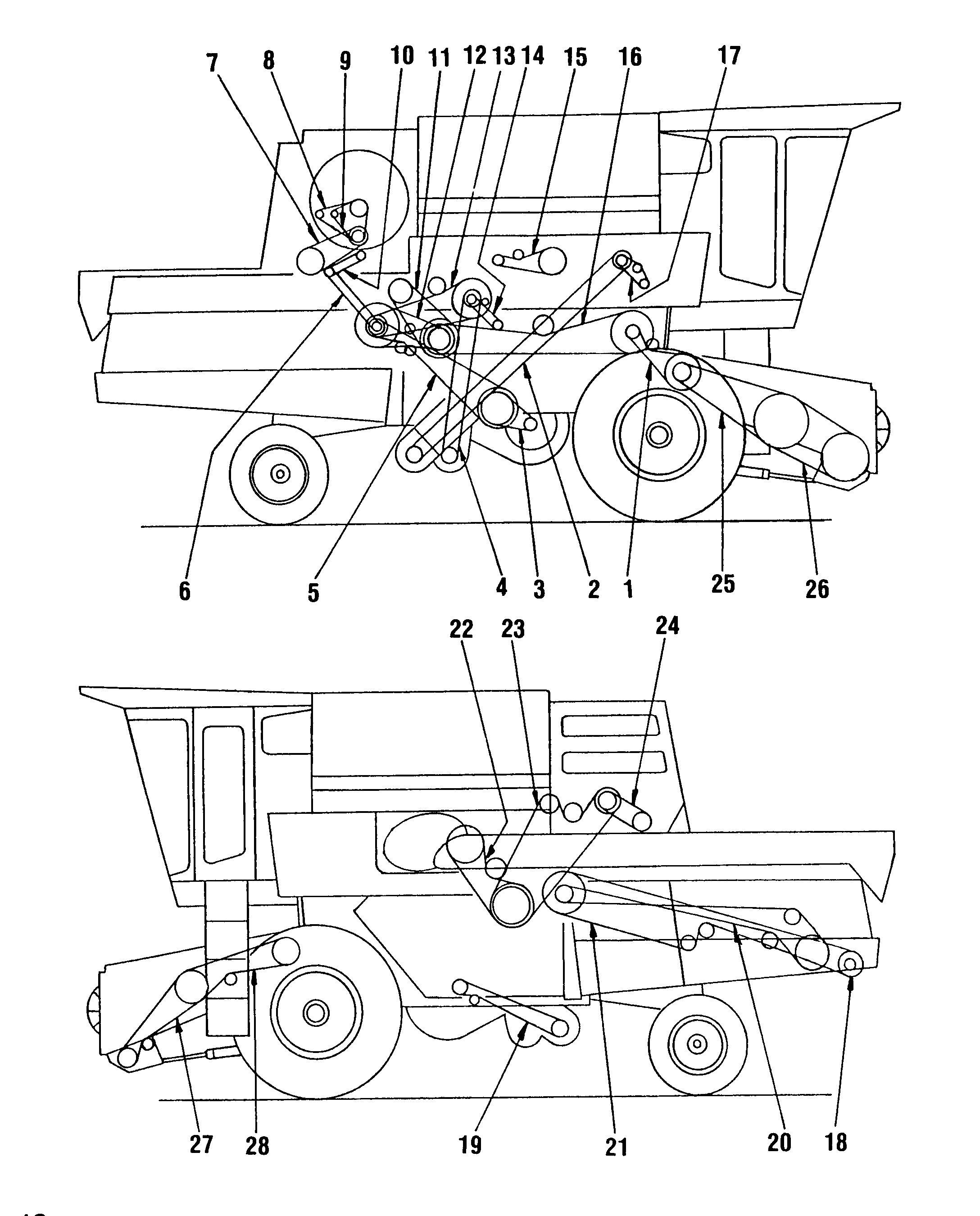 New Holland TR95 - TWIN ROTOR COMBINE(07/79 - 07/84) Parts Diagrams