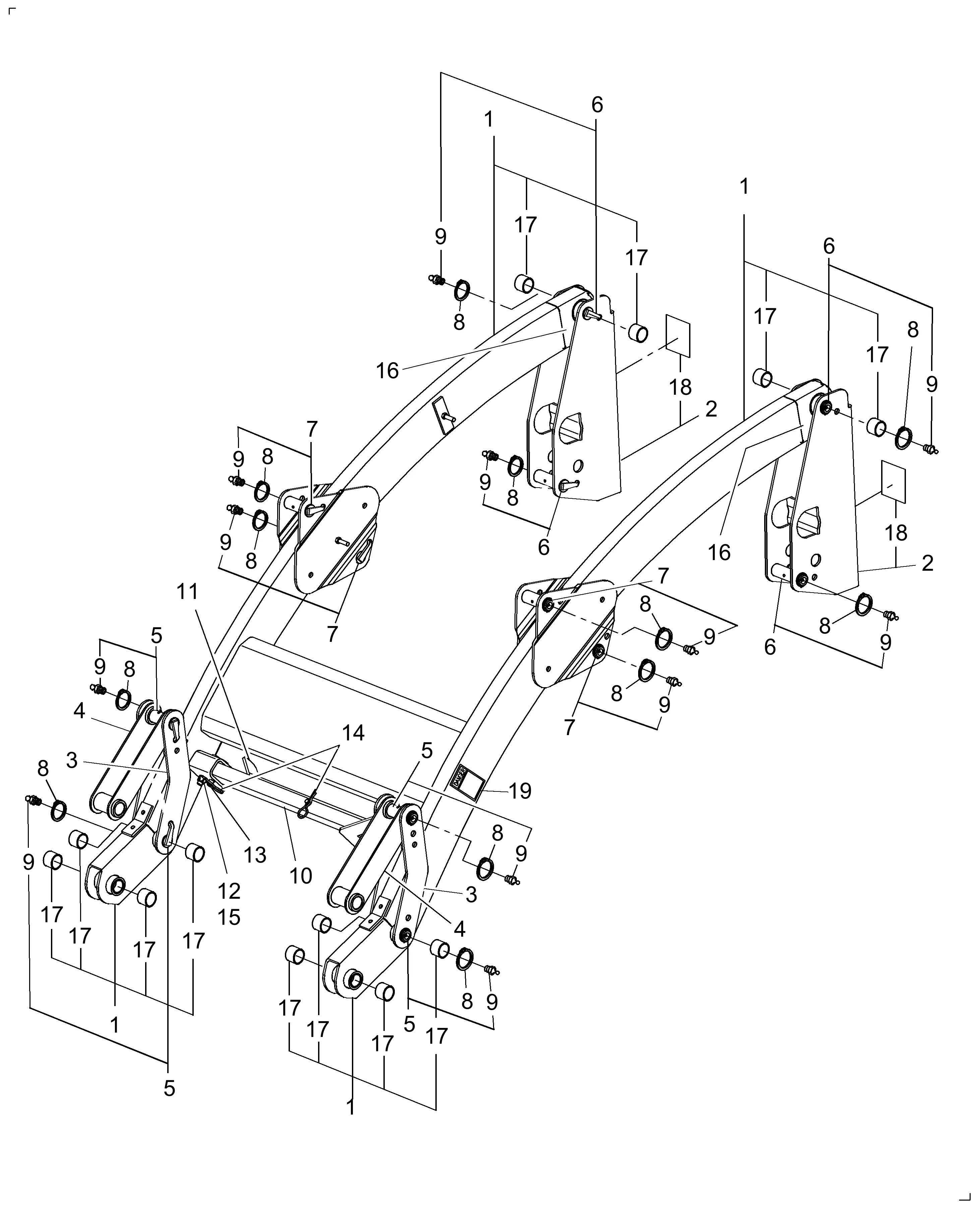 New Holland 270TL - NH FARM LOADER(08/06 - 12/11) Parts Diagrams