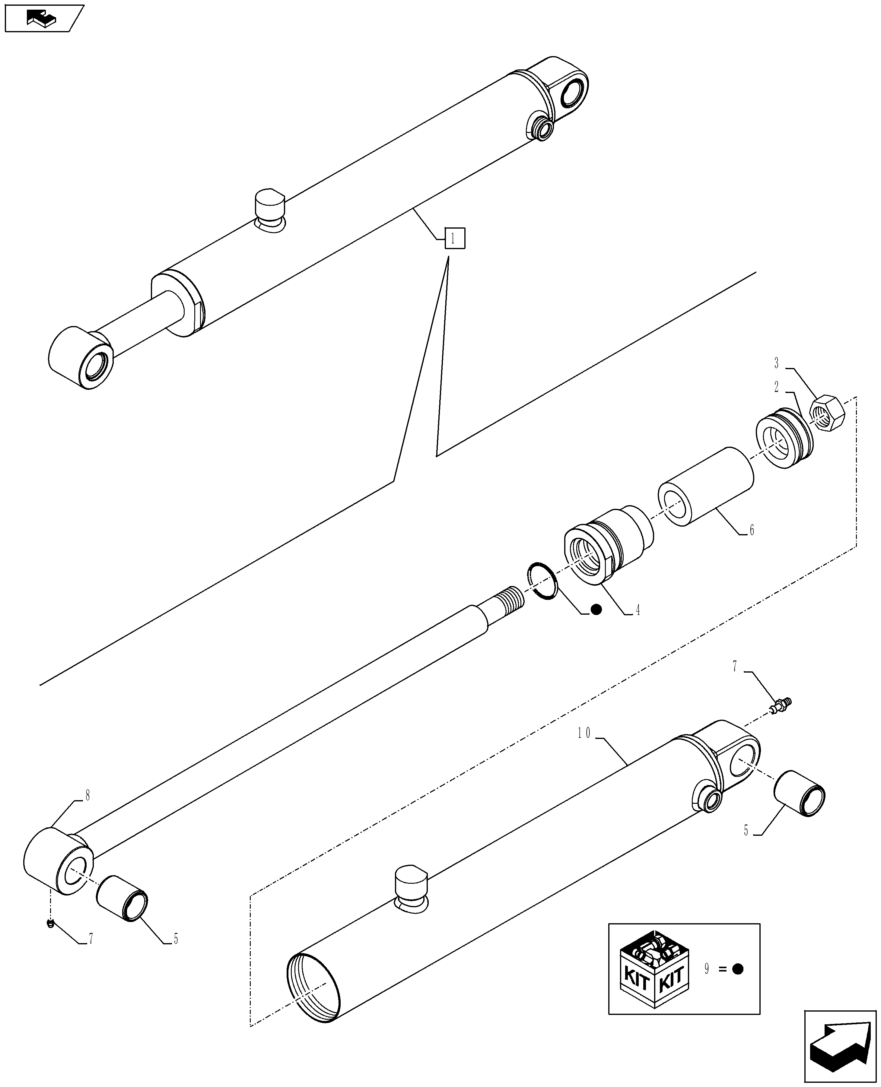 New Holland 655TL - FRONT END LOADER(11/11 - 10/12) Parts Diagrams