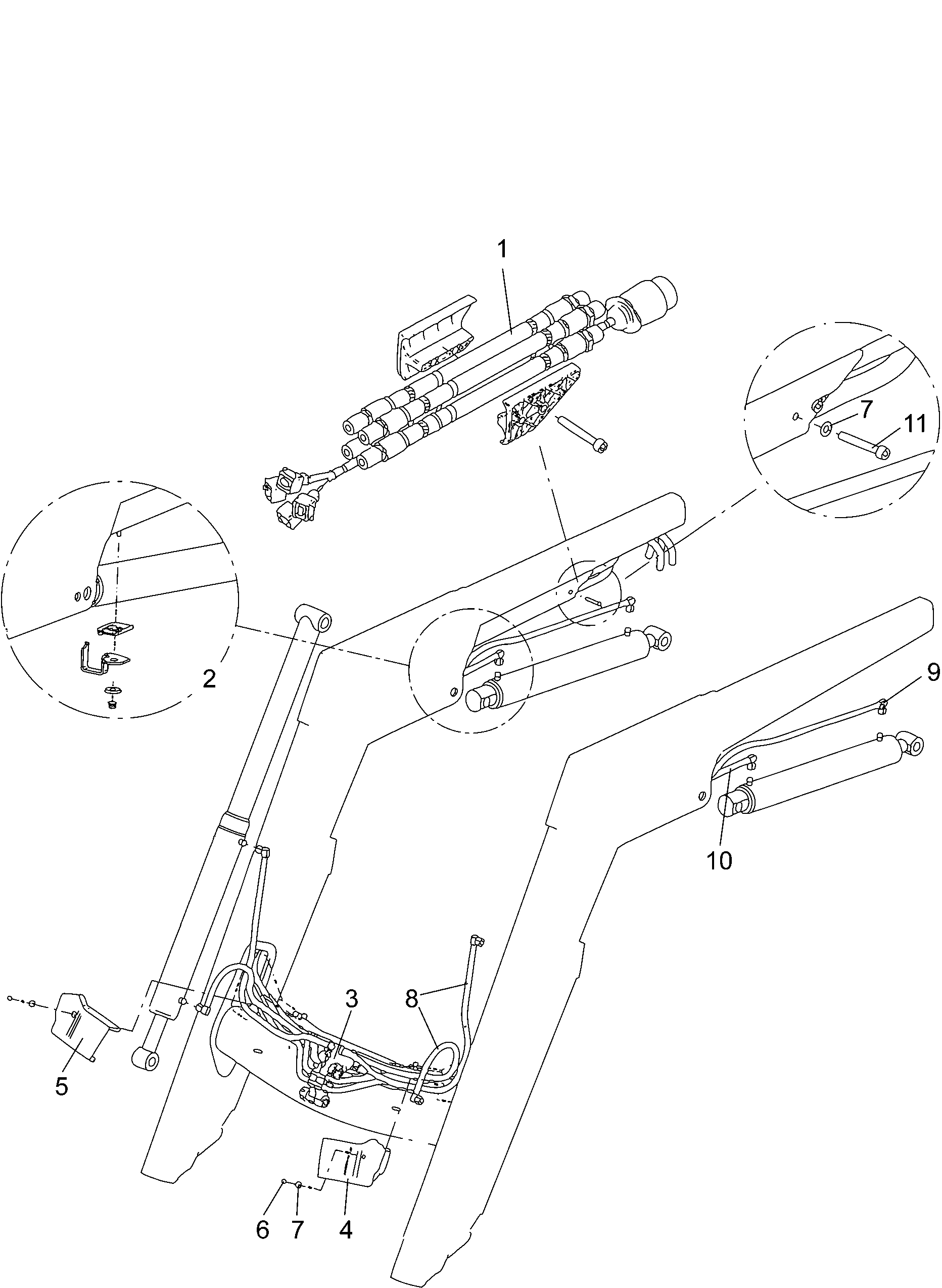 New Holland 840TL - FRONT END LOADER(07/06 - 12/12) Parts Diagrams