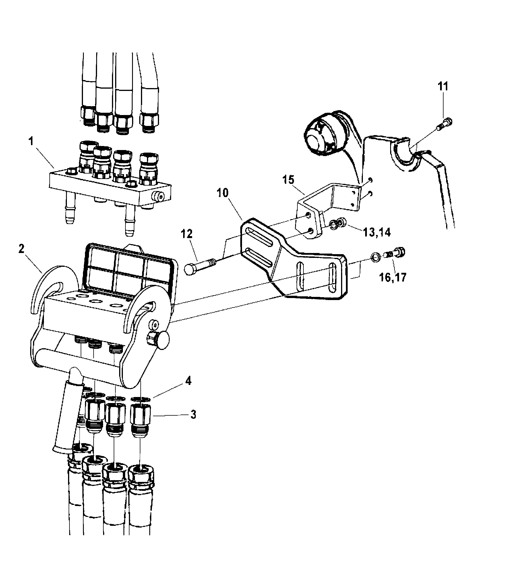 New Holland 845TL - FRONT END LOADER(11/11 - 12/18) Parts Diagrams