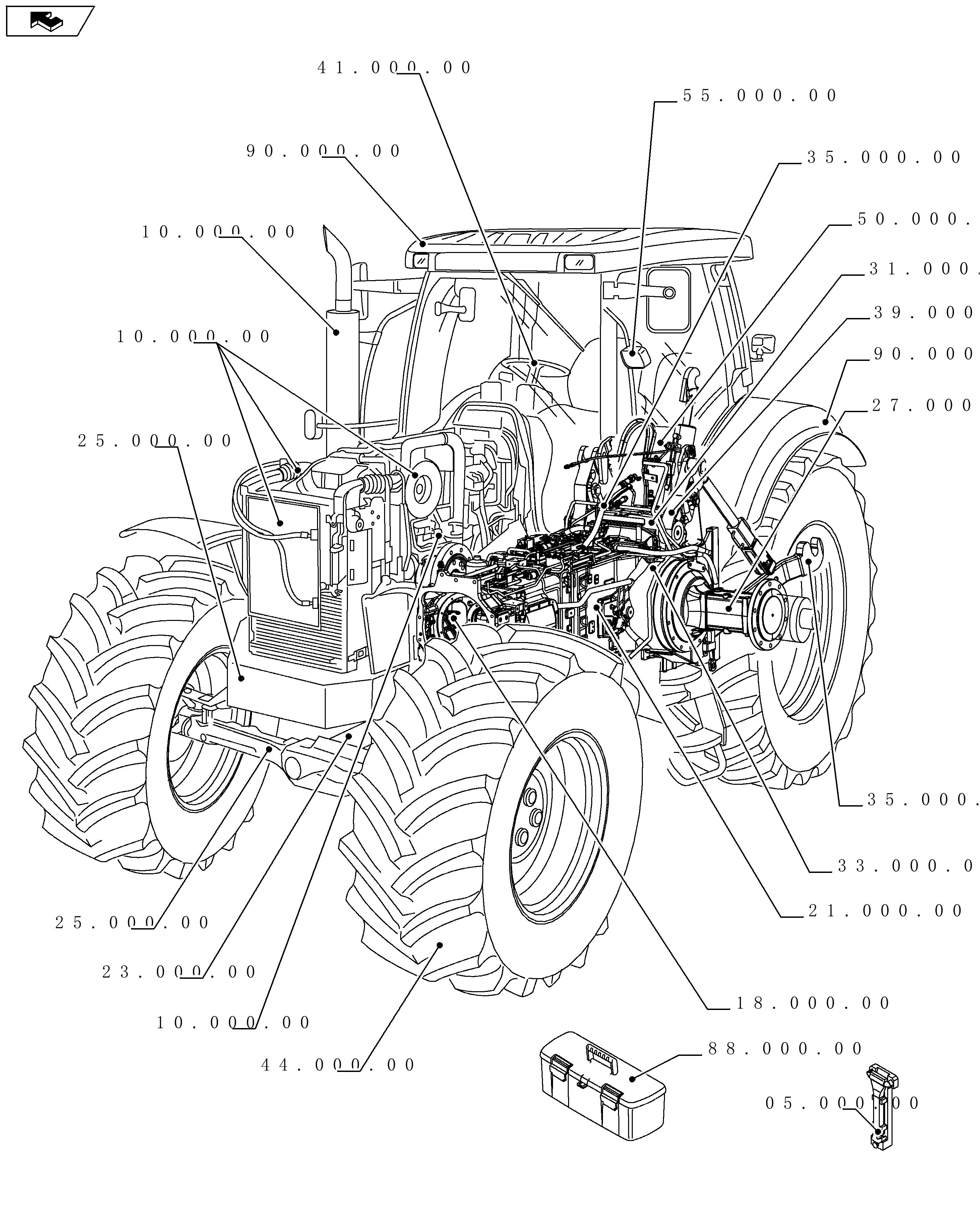 New Holland T7.185 - POWER COMMAND TRACTOR(01/11 - 06/16) Parts Diagrams