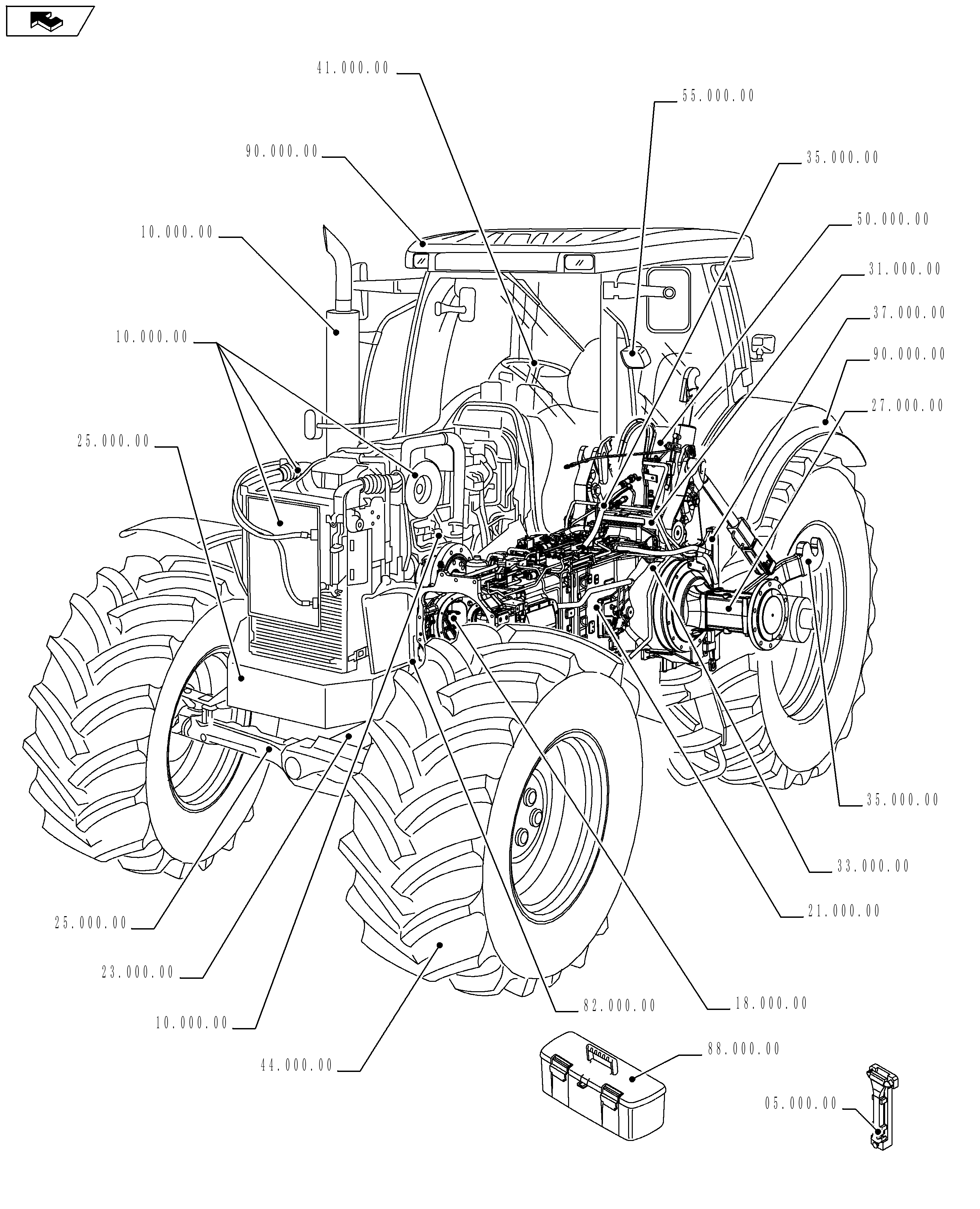 New Holland T6.120 - TRACTOR - TIER 4(02/12 - 12/17) Parts Diagrams