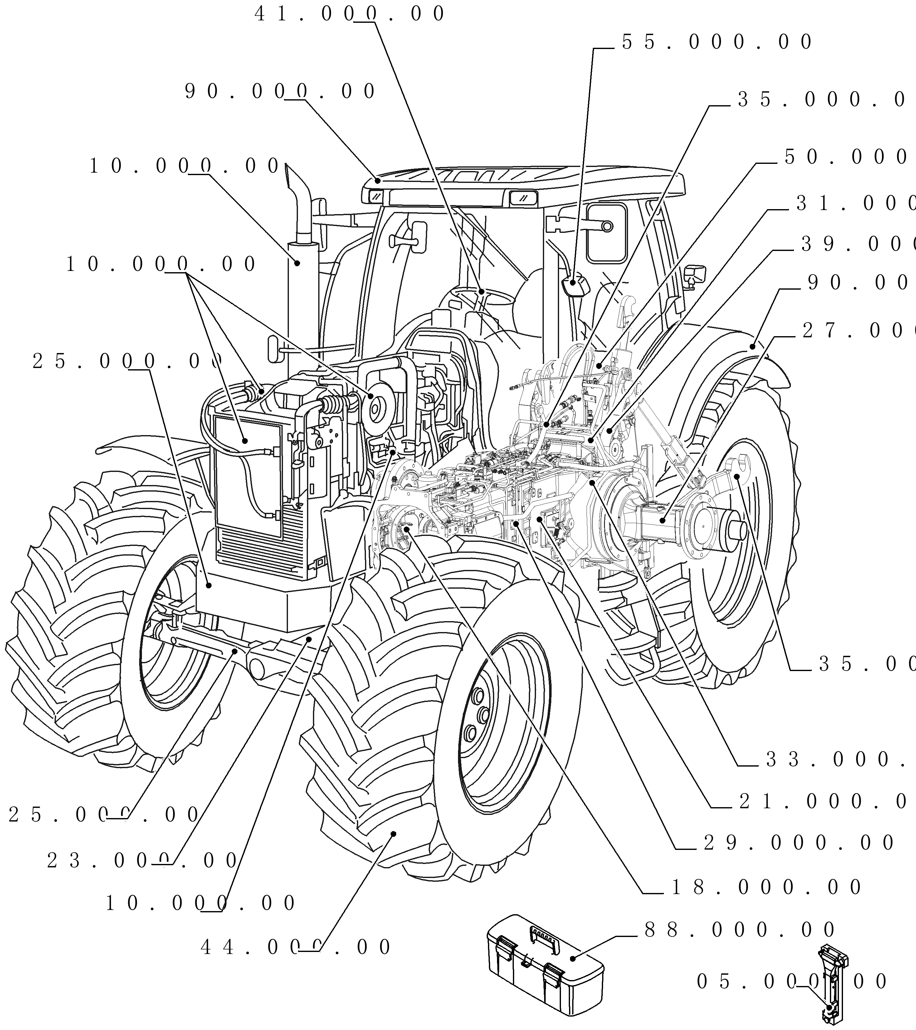 New Holland T7.210 - AUTOCOMMAND TRACTOR(12/10 - 06/16) Parts Diagrams
