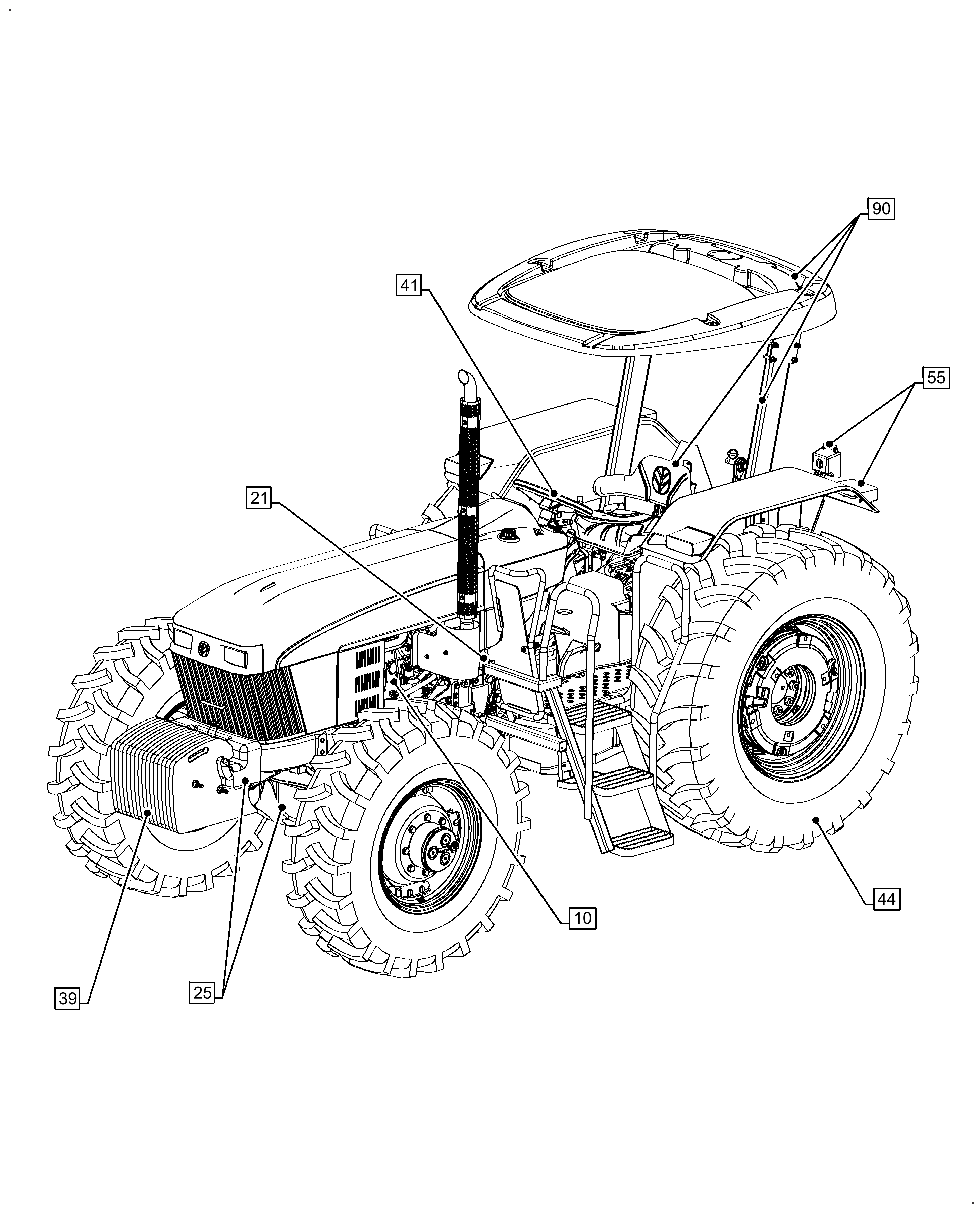 New Holland 7810 - 108 HP MX 6 CYL AG TRACTOR 01/20 06/22 Parts Diagrams