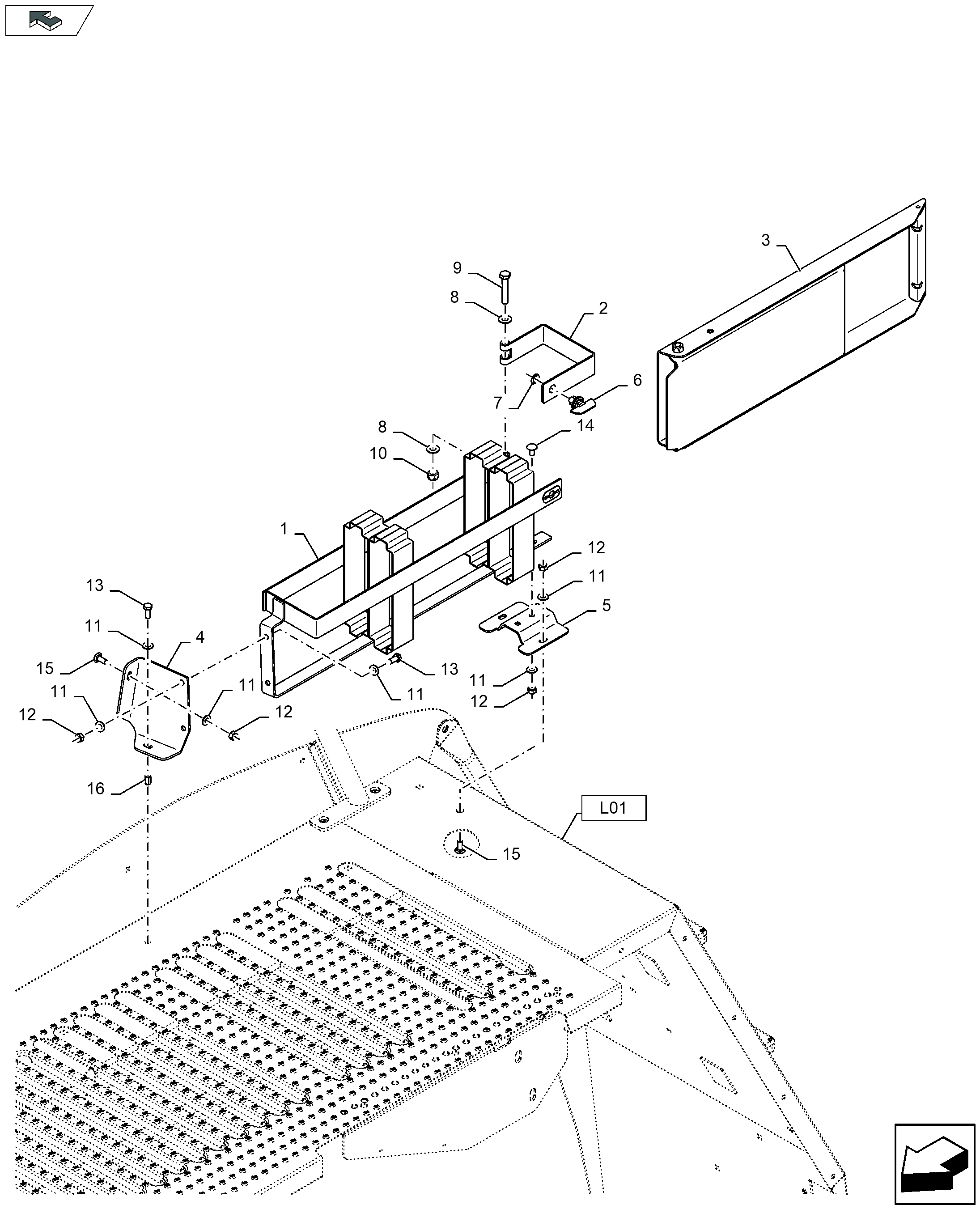 New Holland FR500 I3 FORAGE HARVESTER 09/24 Parts Diagrams