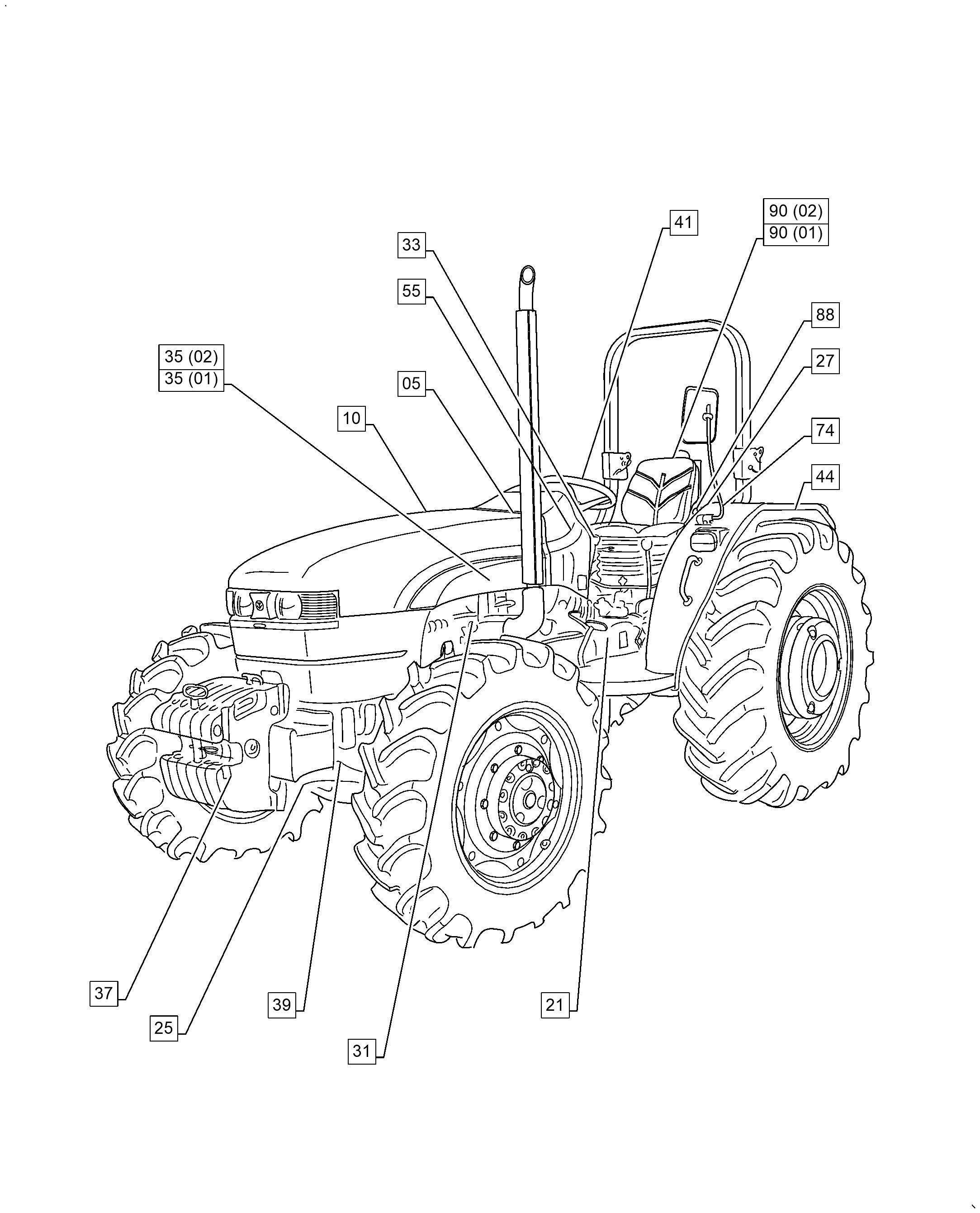 New Holland TT 75 TRACTOR - TIER 1 09/05 12/22 Parts Diagrams