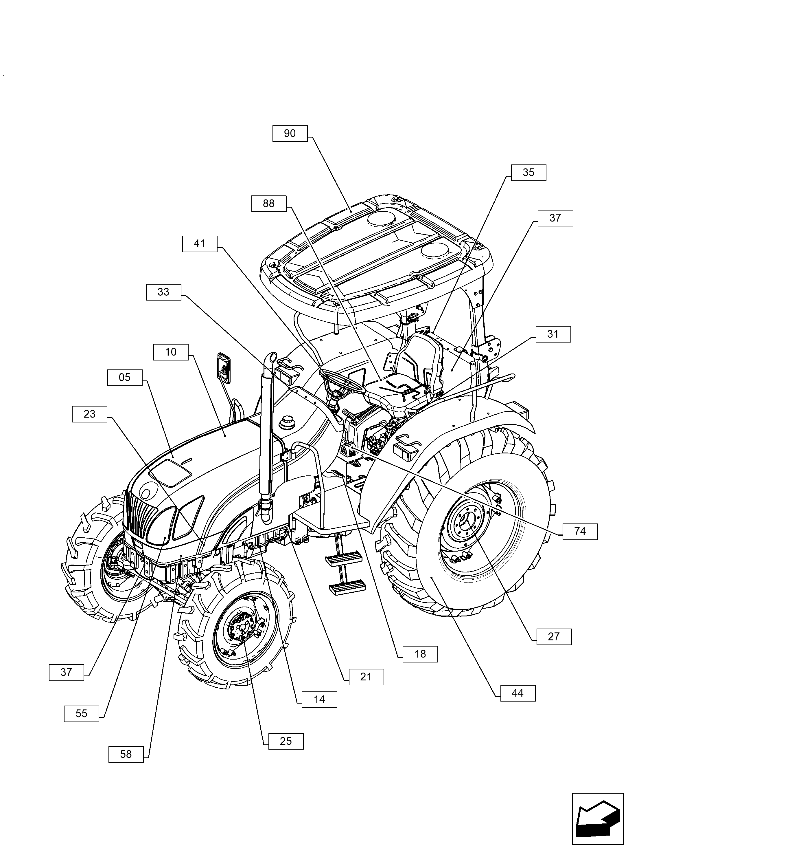 New Holland 4710 EXCEL TRACTOR - TREM 3A 08/17 09/17 Parts Diagrams