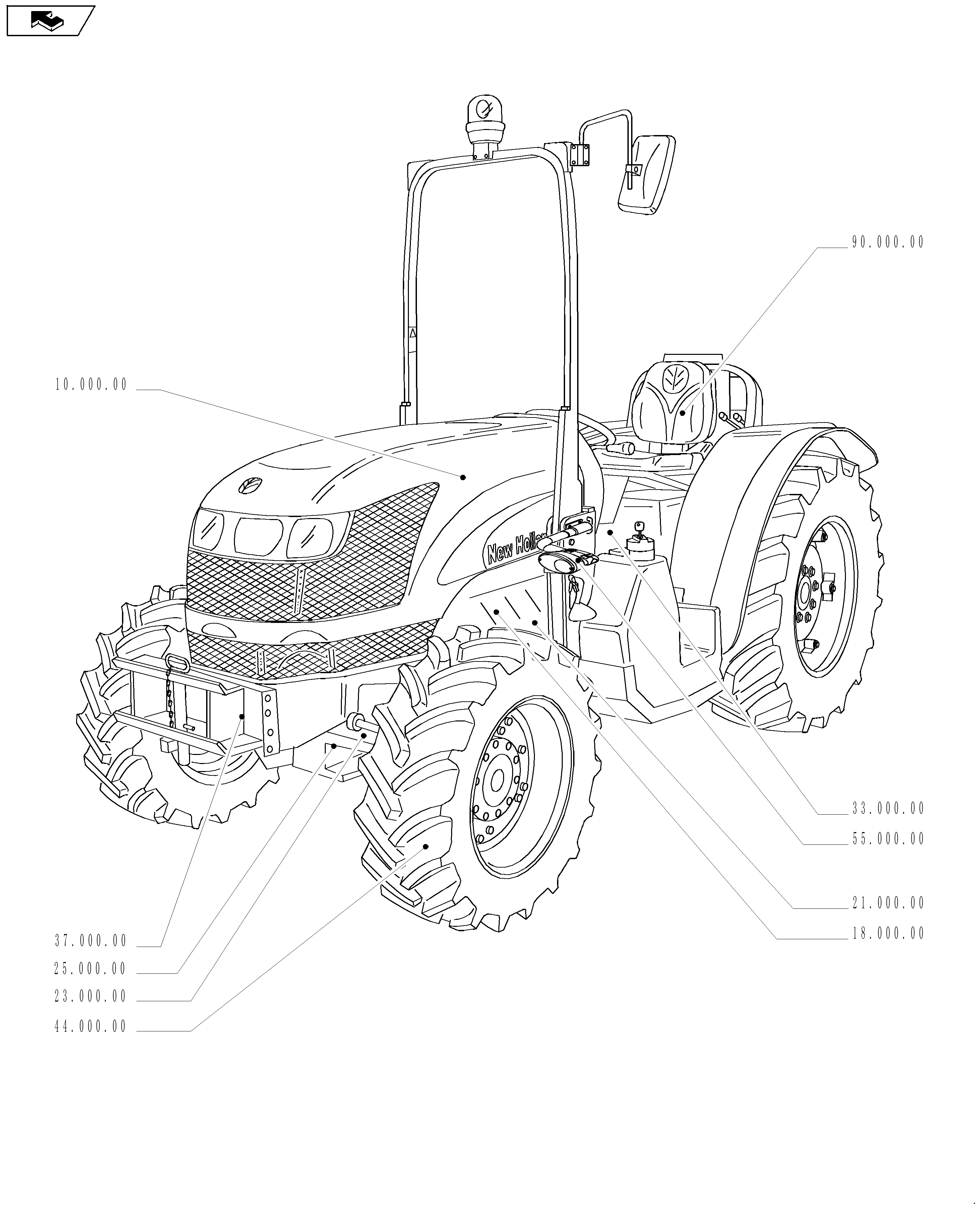 New Holland TD85F TRACTOR - TIER 3 05/11 10/13 Parts Diagrams