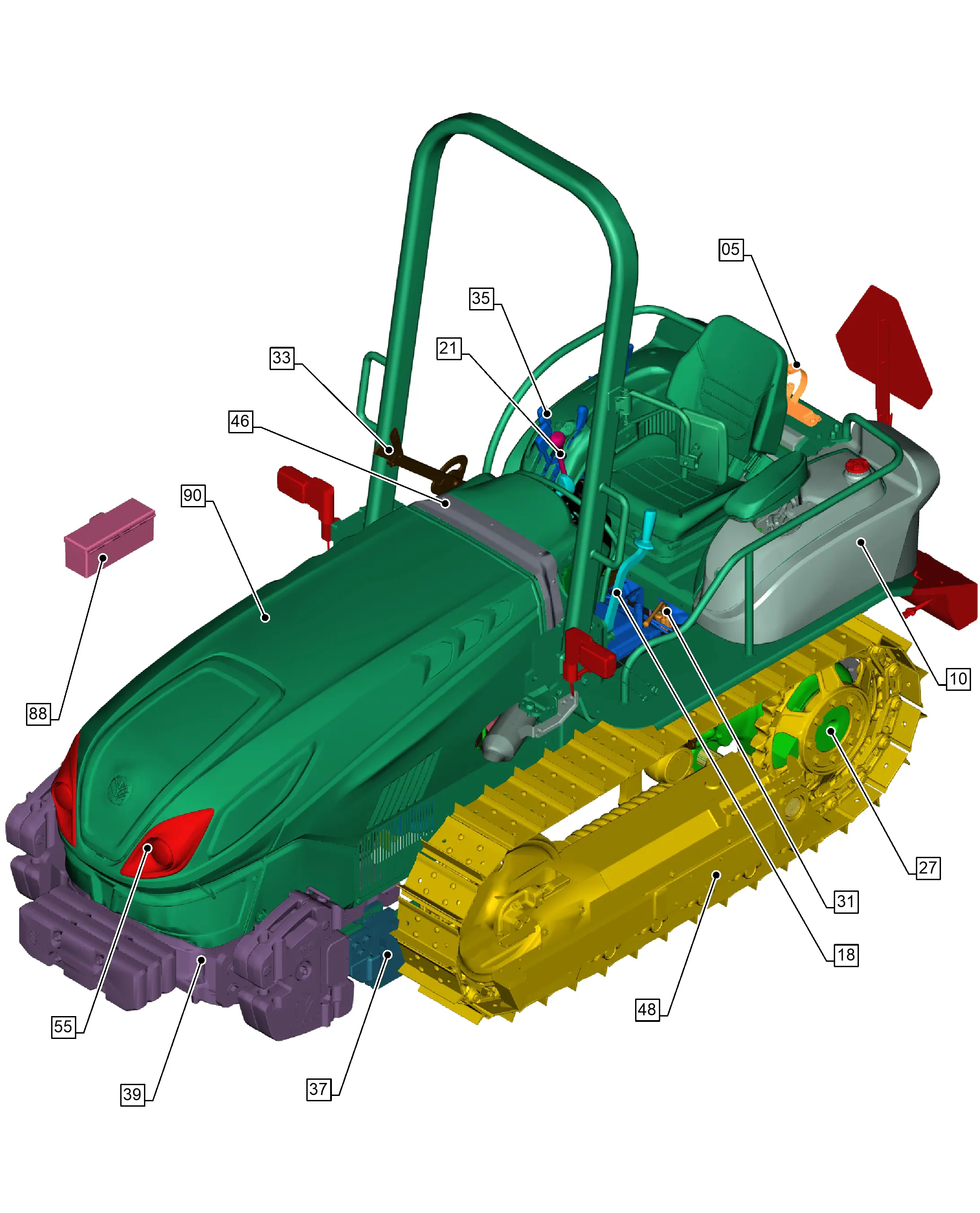 New Holland TK4.80V CRAWLER TRACTOR, ROPS SPECIALITY NARROW - STAGE V ...
