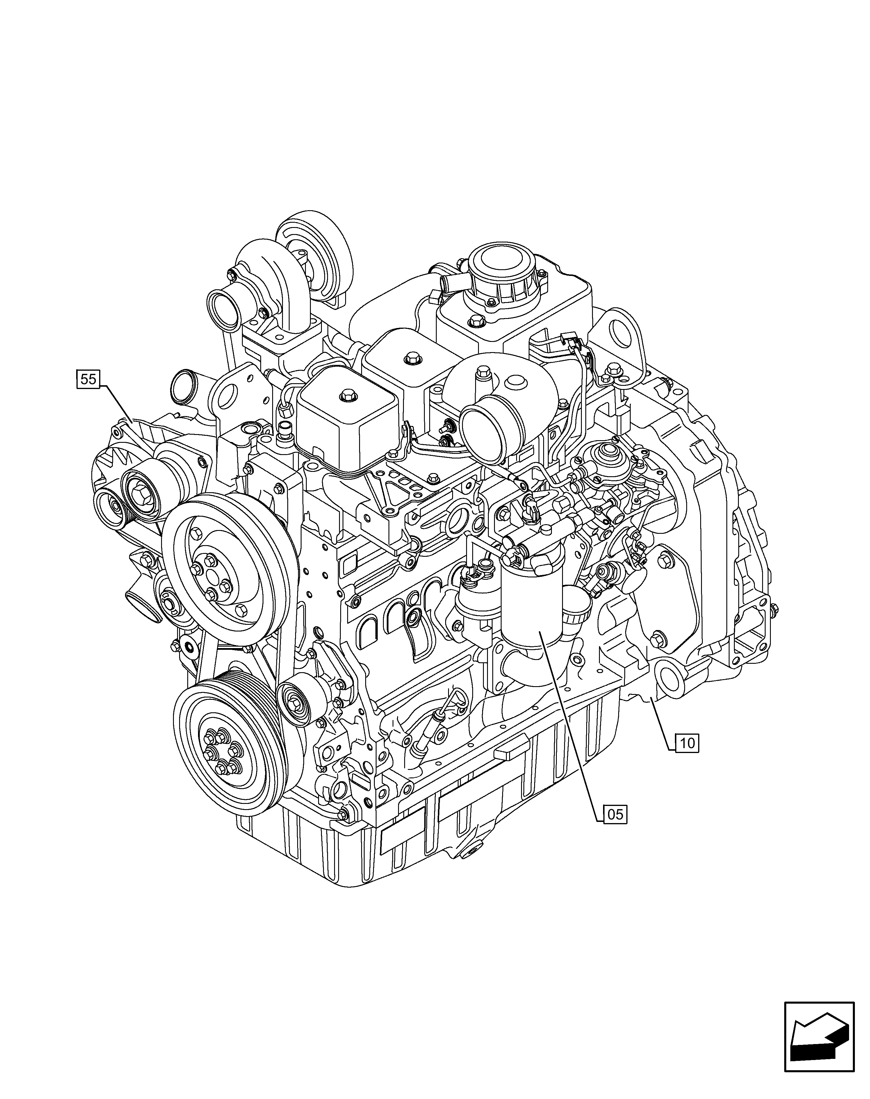 New Holland F4GE9484C J611 ENGINE PN 5802277562 - 72 KW 02/17 12/19 ...
