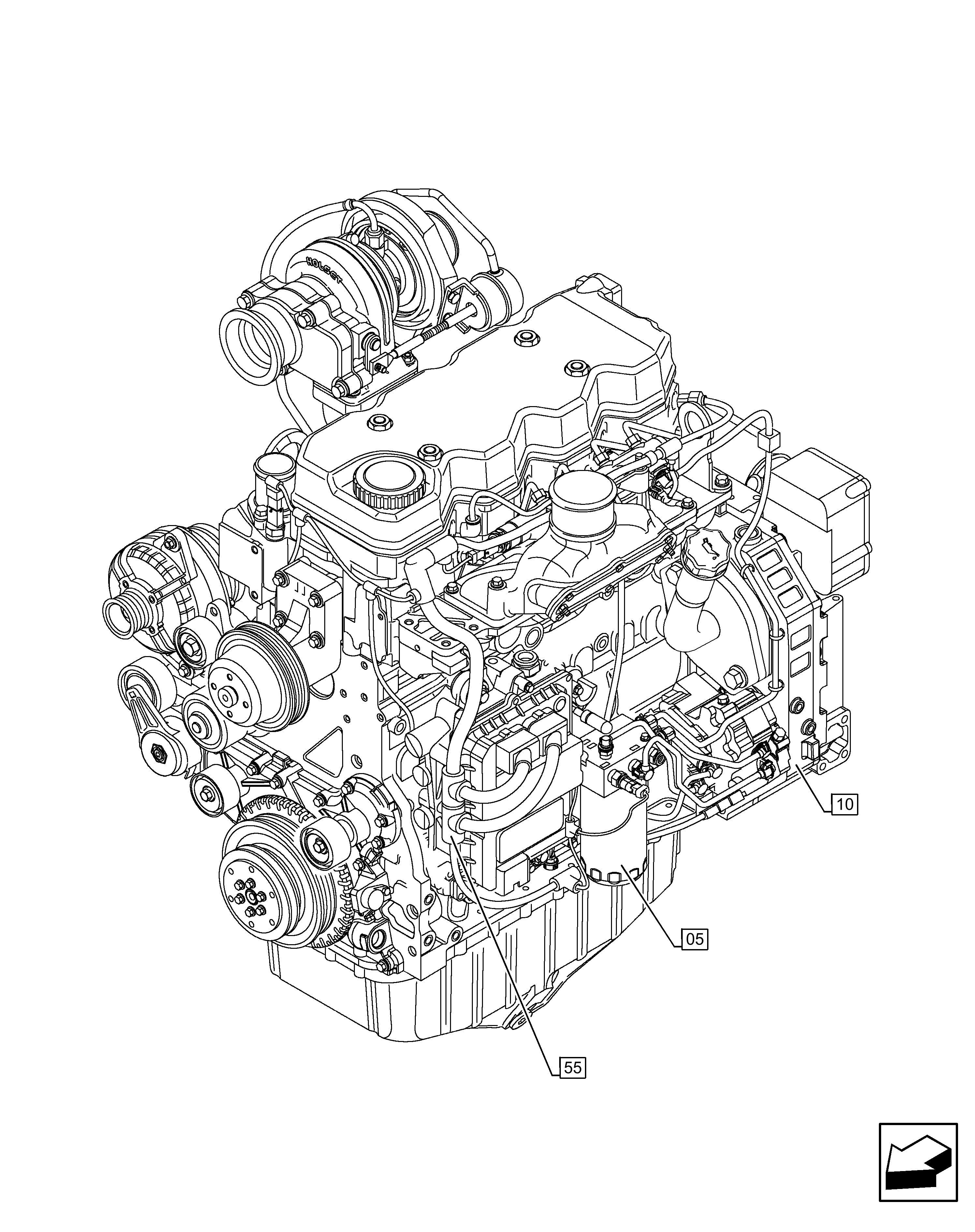 New Holland F4HE0484G J113 ENGINE PN 5802277563 - 72KW 02/17 12/19 ...