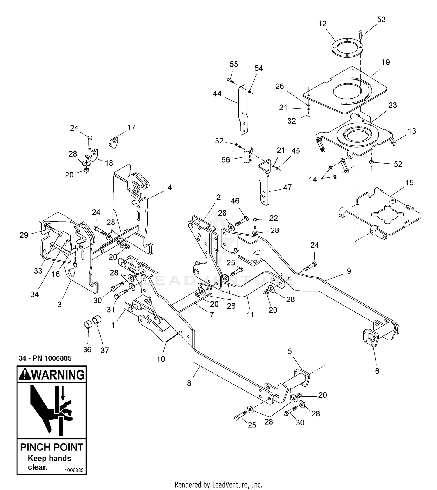 Woods 4-Point Sub-Frame Mounting Kit 1016540 Parts Diagrams