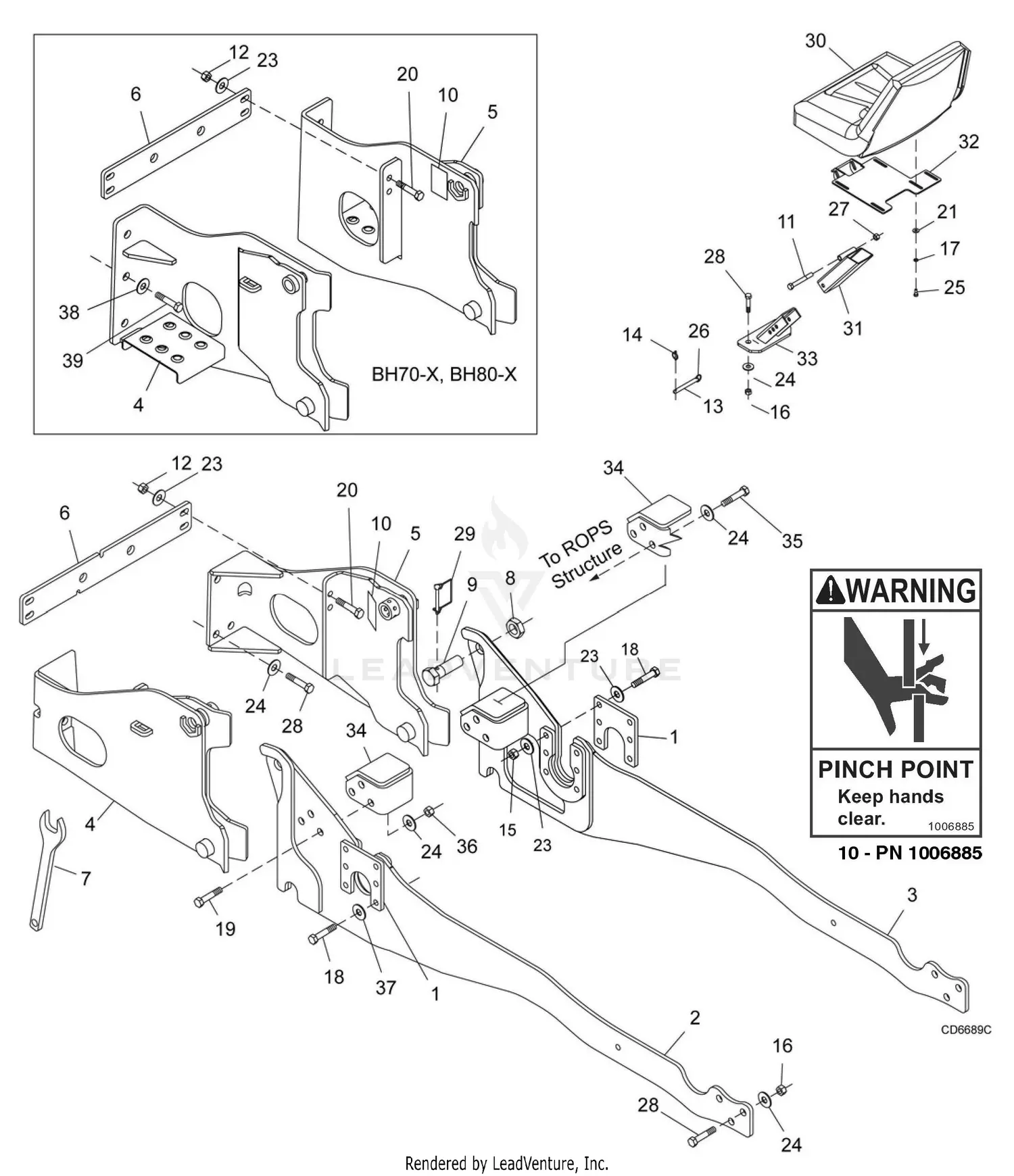Woods 4-Point Sub-Frame Mounting Kit 1014301 Parts Diagrams