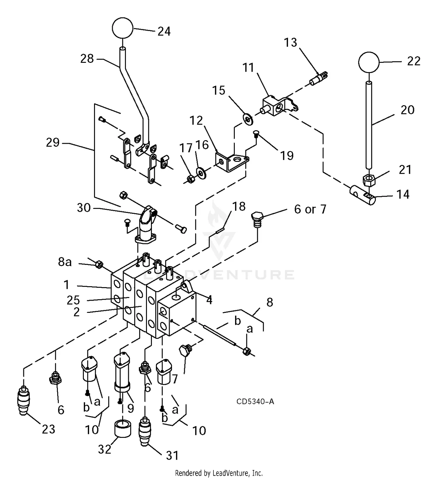 Woods Valve Assembly (For 1020 & 1027 Loaders) Parts Diagrams