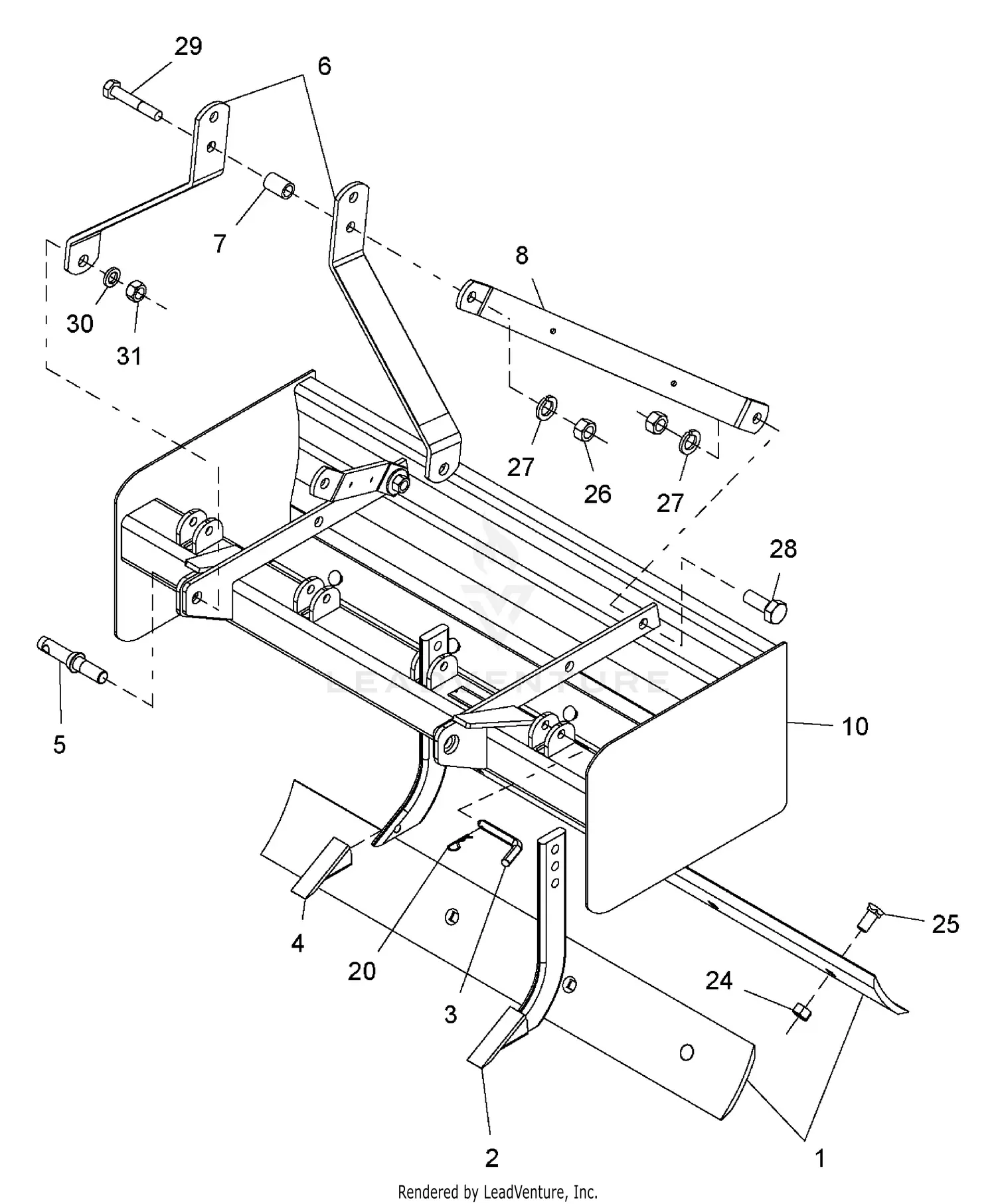 Woods BS10.48 Box Scraper Parts Diagrams
