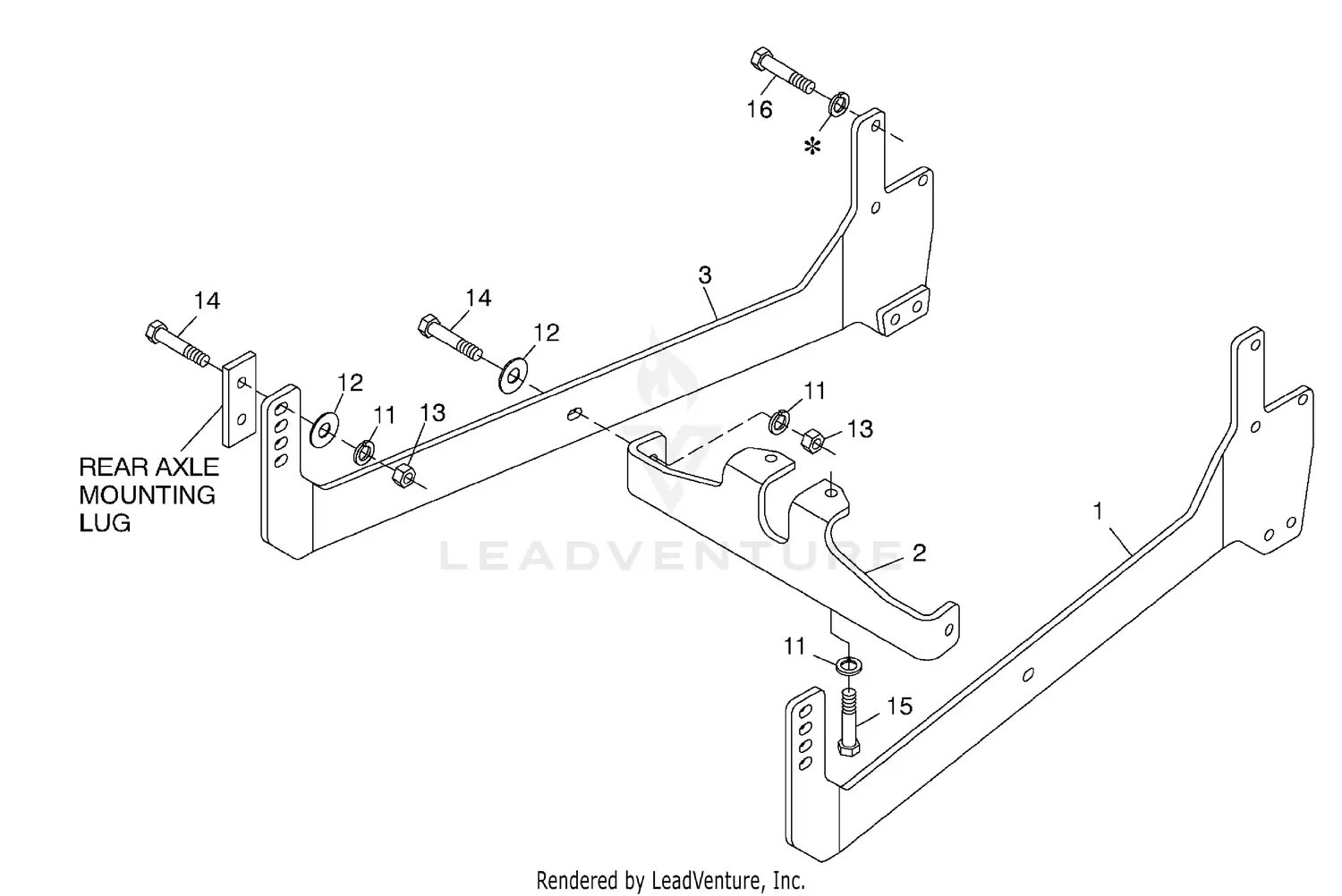 Woods Sub-Frame Reinforcement Kit 44442 Parts Diagrams