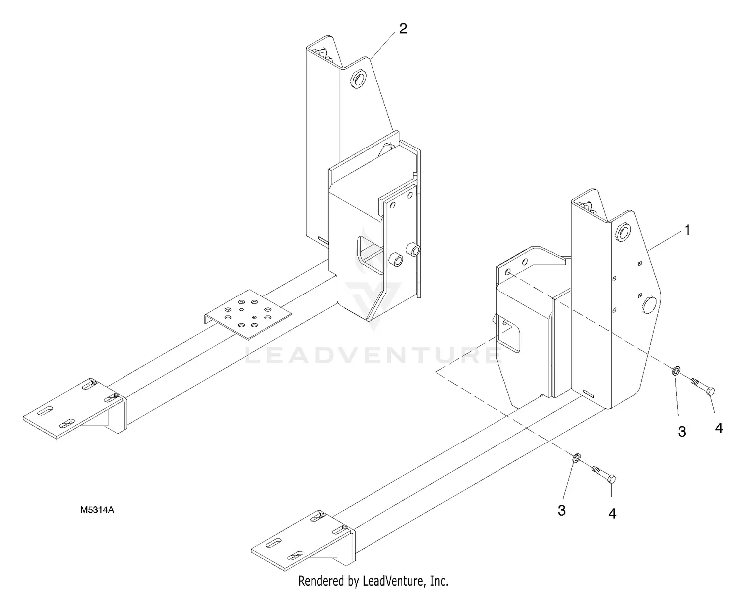 Woods Loader Mounting Kit 111848 Parts Diagrams