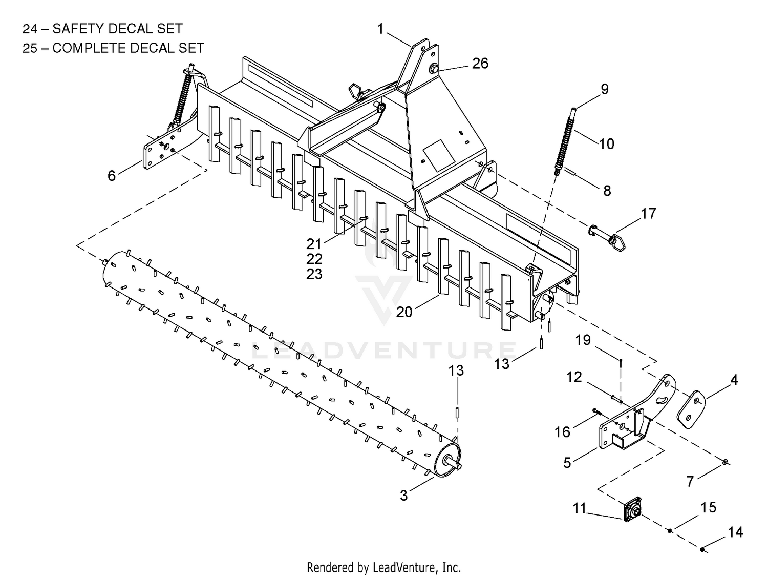Woods SU184BT Pulverizer Parts Diagrams