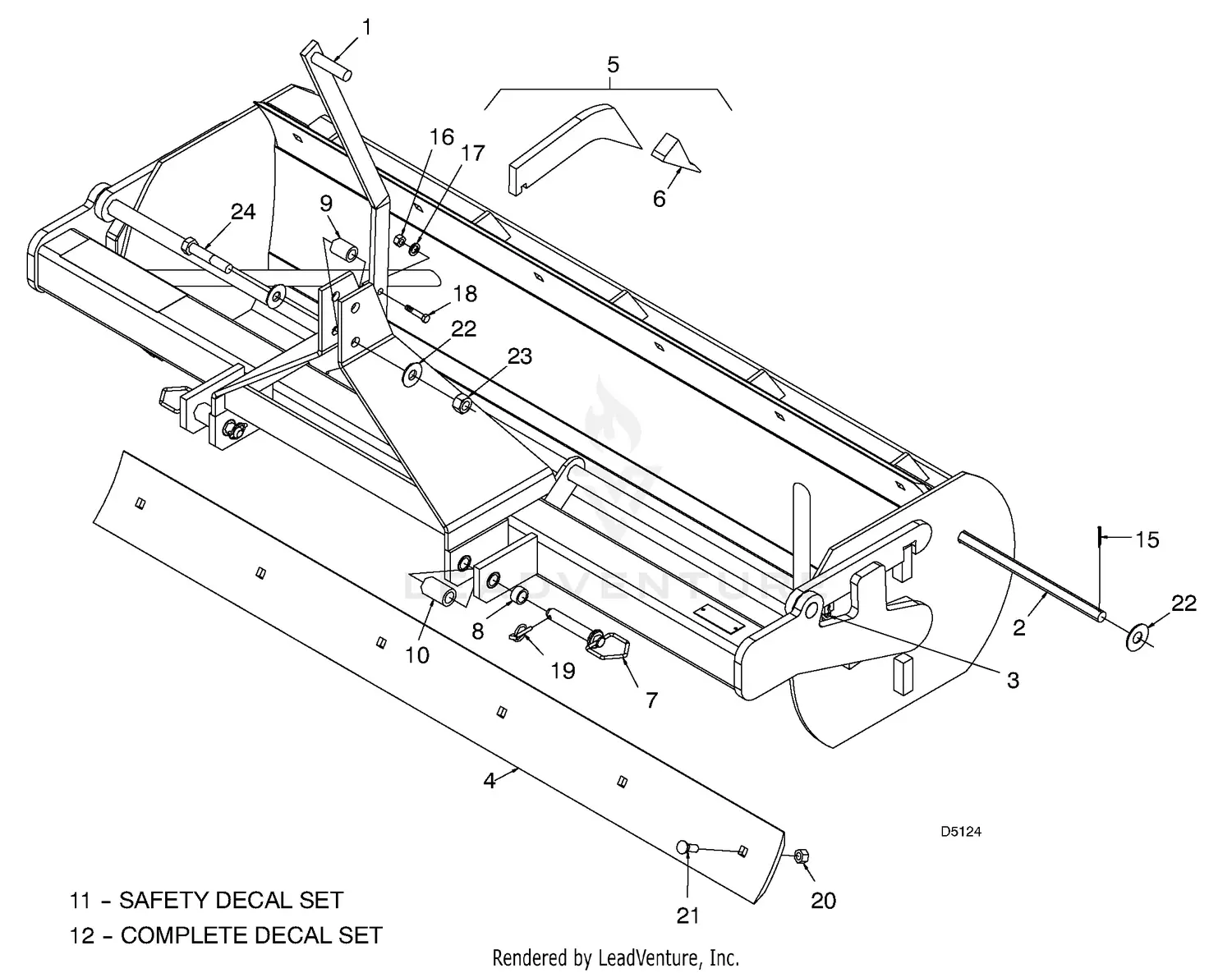 Woods R1060 Box Scraper (Gill) Parts Diagrams
