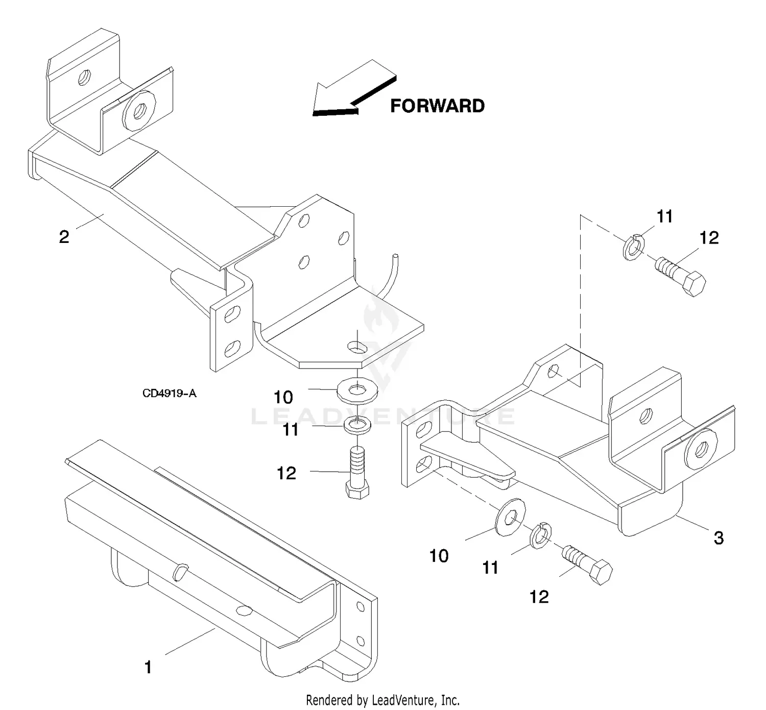 Woods Loader Mounting Kit 110356 Parts Diagrams