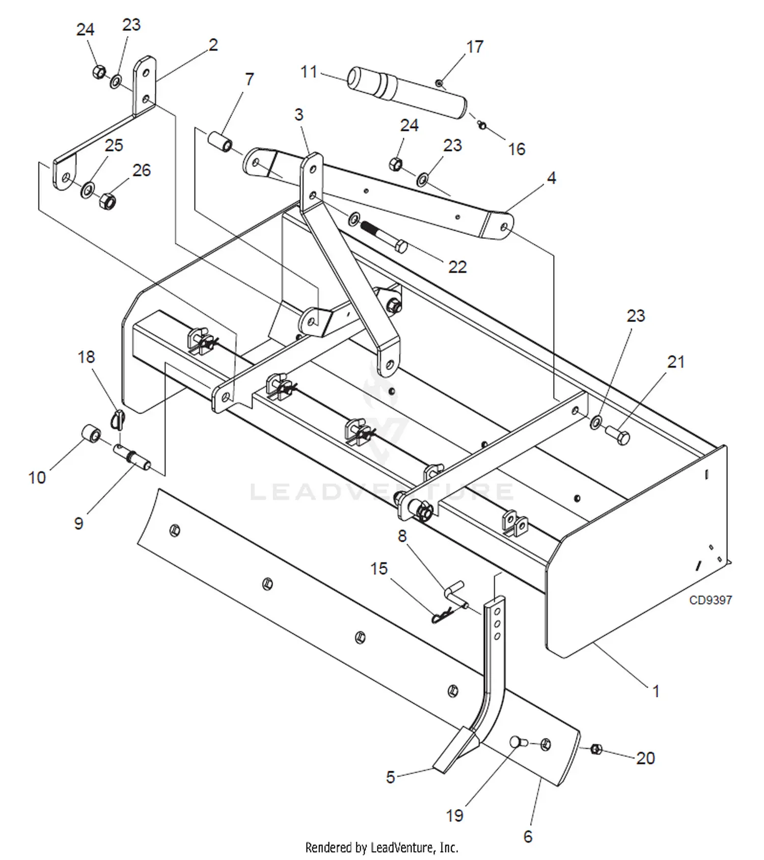 Woods BS72.20 Box Scraper Parts Diagrams