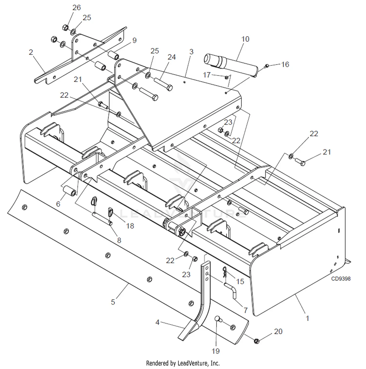 Woods BS72.30 Box Scraper Parts Diagrams