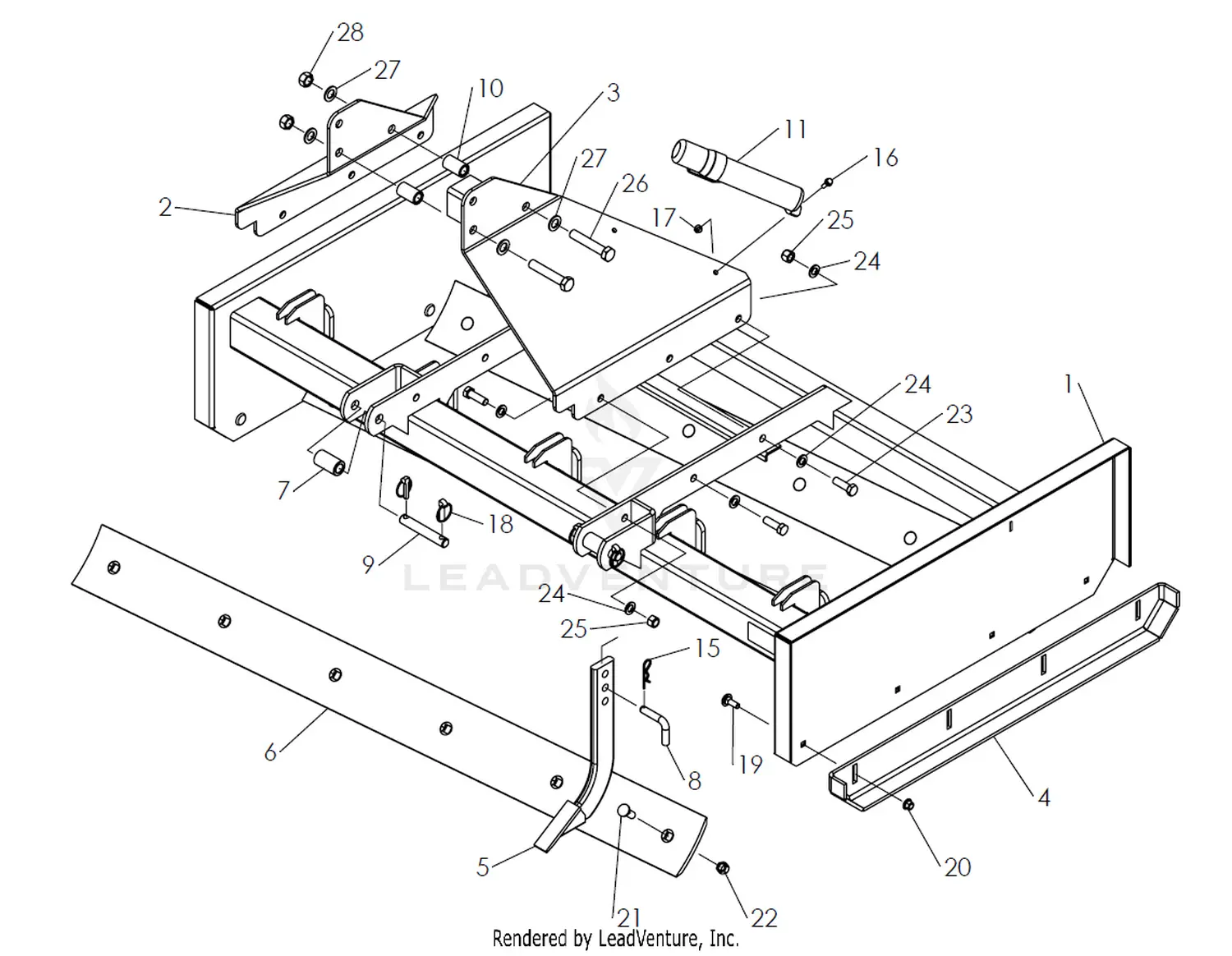 Woods GS60.30 Grading Scraper Parts Diagrams