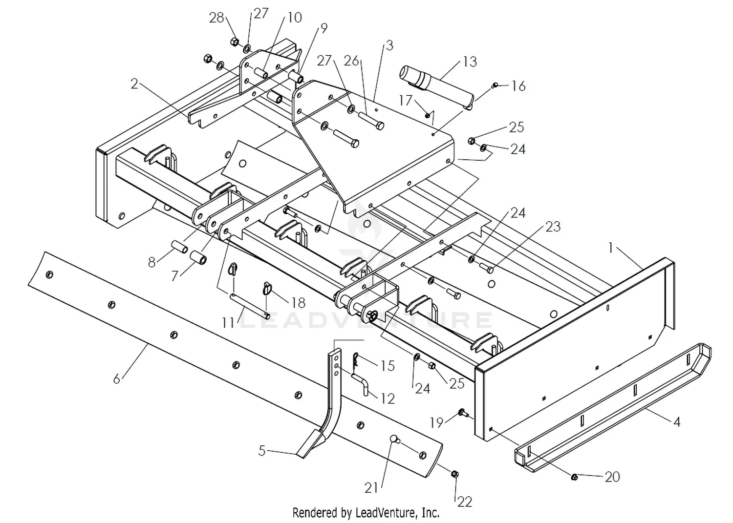 Woods GS96.40 Grading Scraper Parts Diagrams