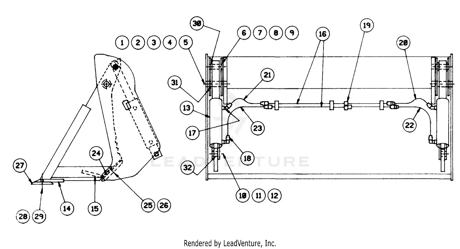 Woods Multi-Purpose Buckets For Tractor Loaders (Model 3284) Parts Diagrams