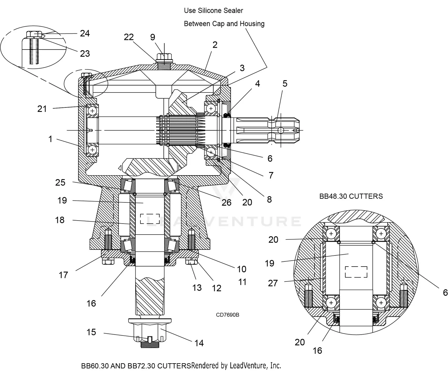 Woods BB72.30 Rotary Cutter Parts Diagrams