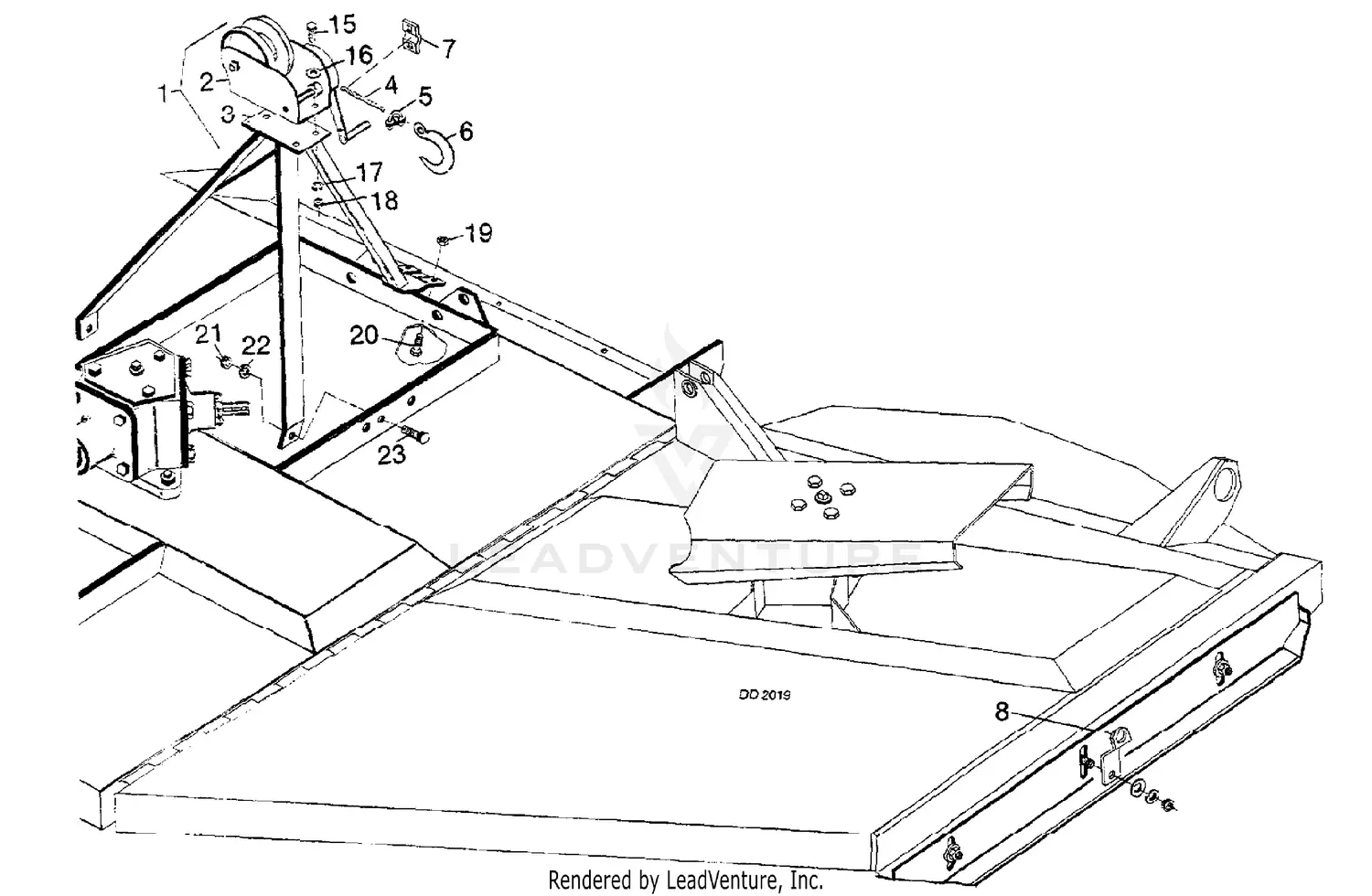 Woods B320-6 Batwing Parts Diagrams