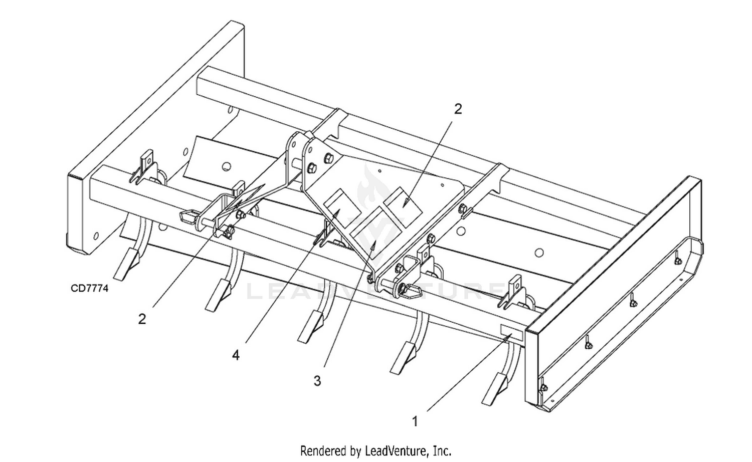 Woods GSS72 Grading Scraper Parts Diagrams