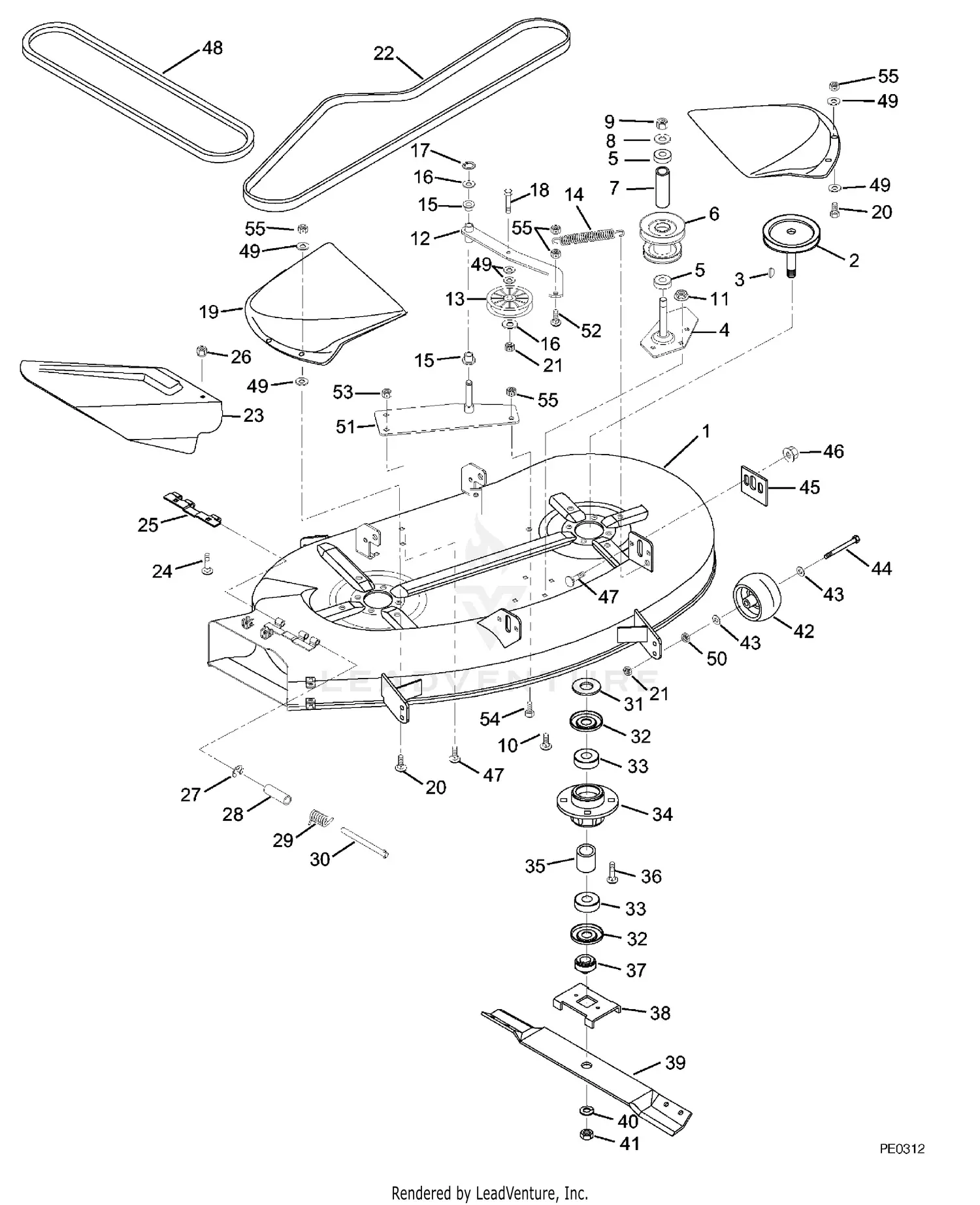 Woods R1540 Mow`n Machine Parts Diagrams