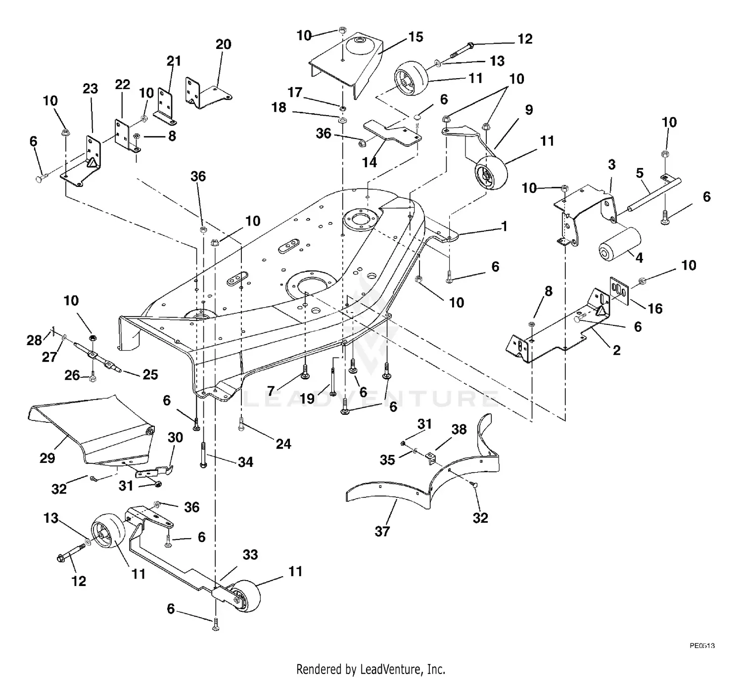 Woods R2048 Mow`n Machine Parts Diagrams