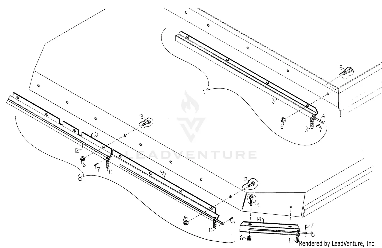 Woods O121Q-1 Multi-Spindle Parts Diagrams
