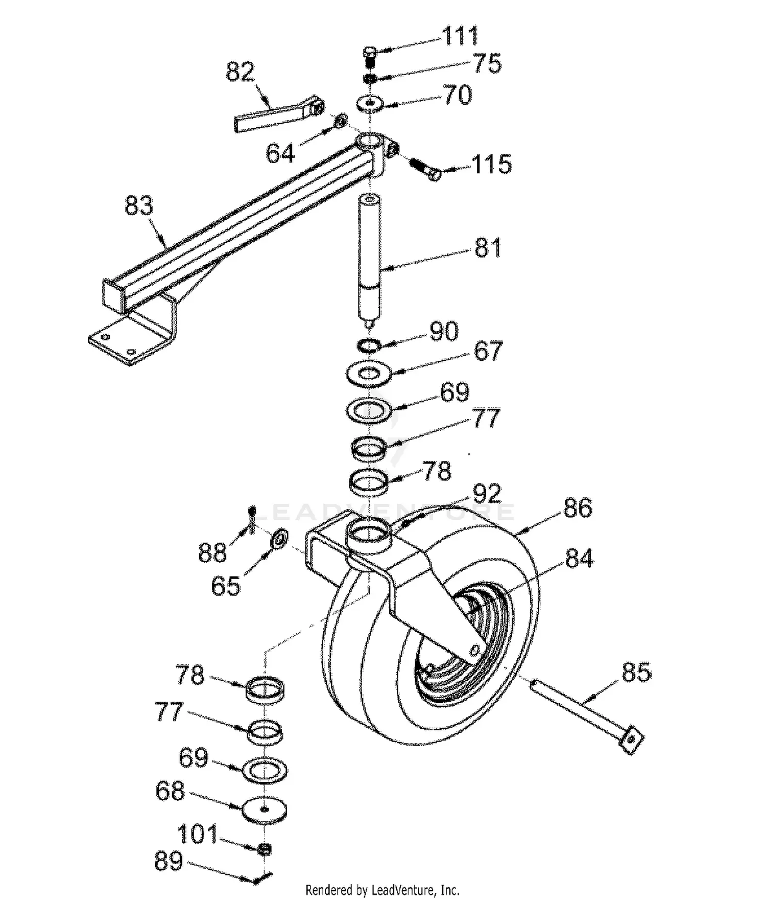 Woods TPR7200-2 Power Rake Parts Diagrams