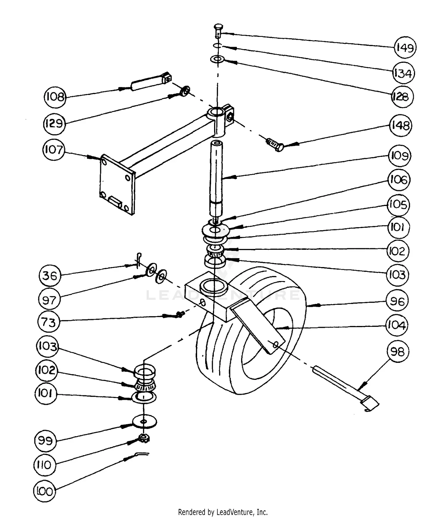 Woods TPR9600 Power Rake Parts Diagrams