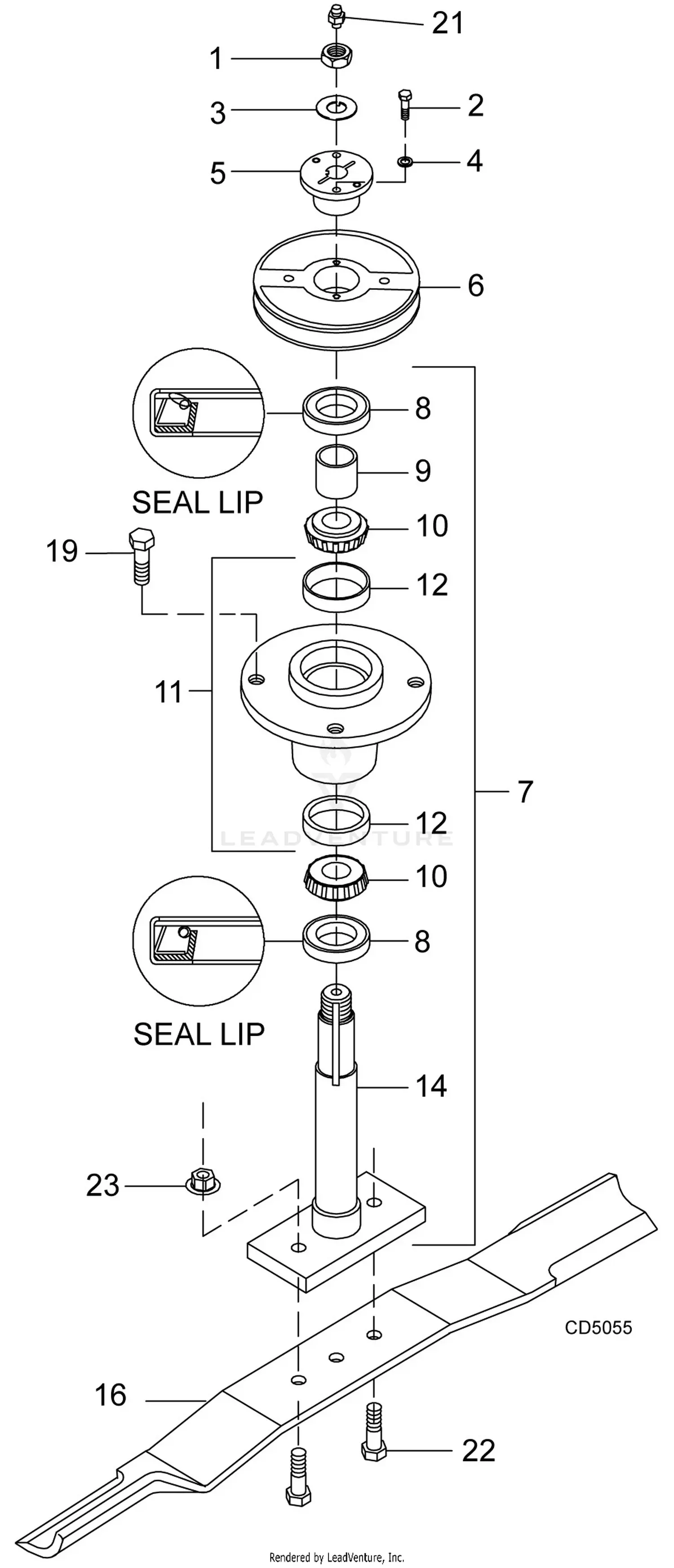 Woods PRD7200E Premier Rear Discharge Mower Parts Diagrams